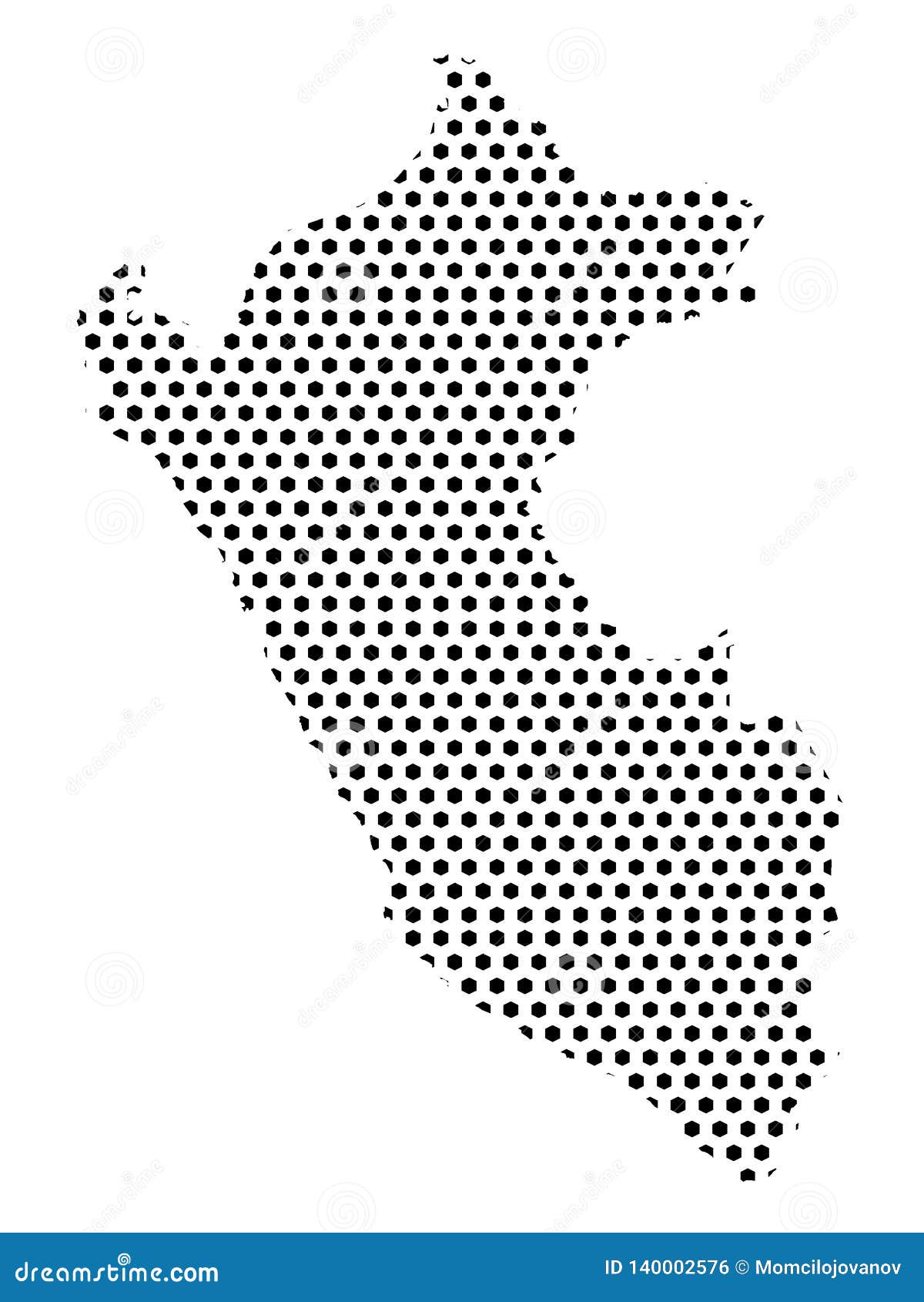 Dotted Pattern Map of Peru stock vector. Illustration of canada - 140002576