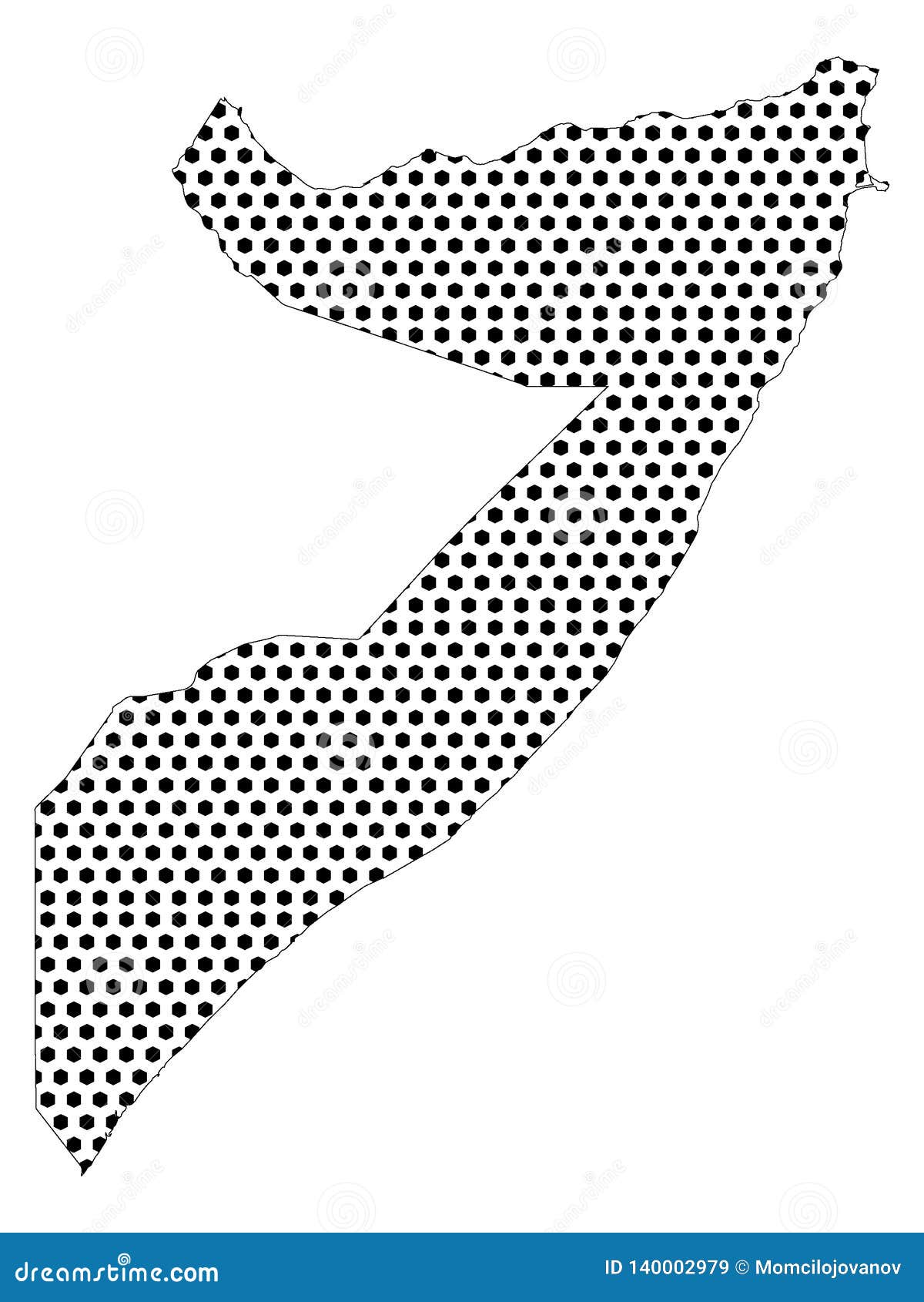 Dotted Pattern Map of Somalia Stock Vector - Illustration of senegal ...