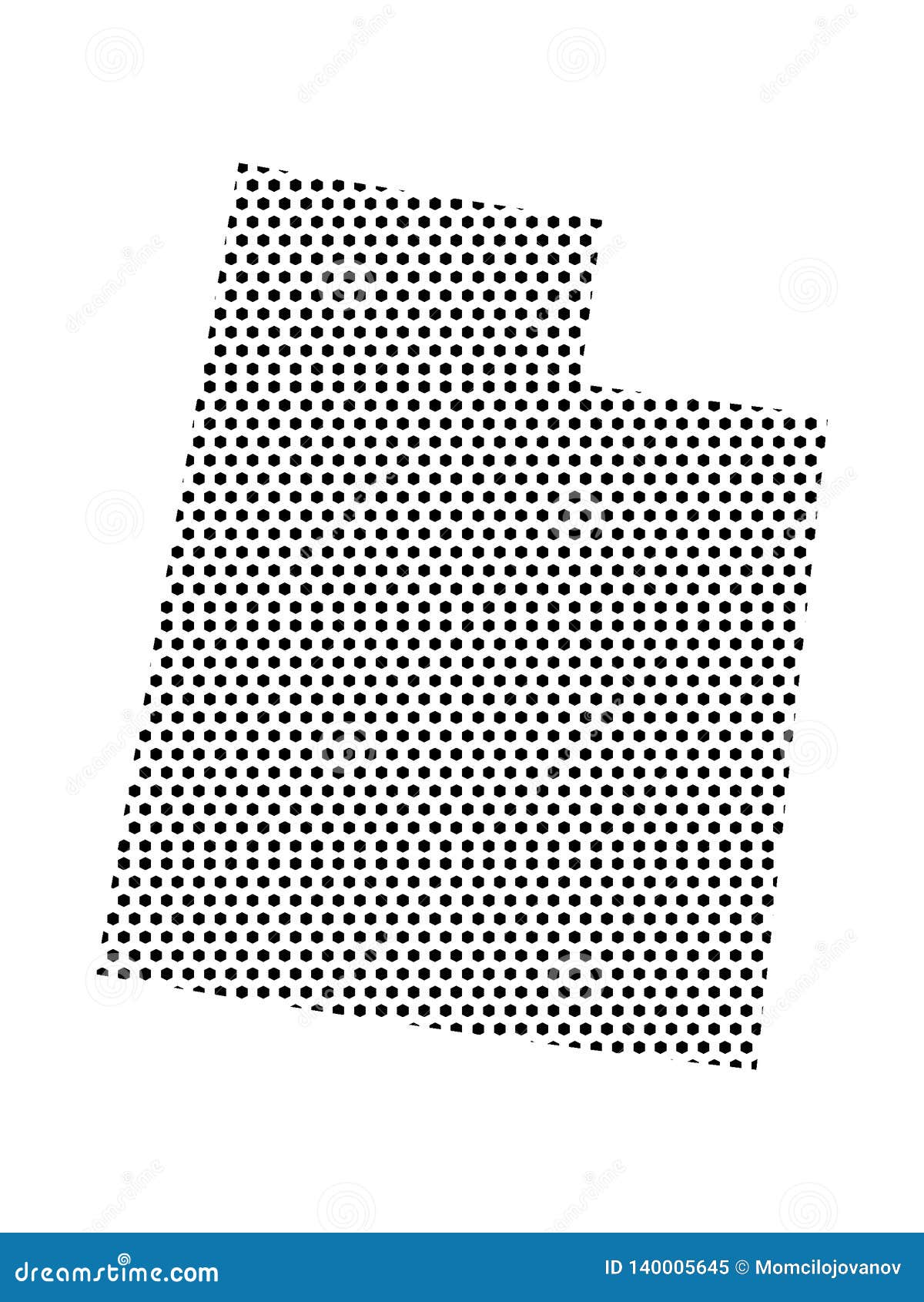 Dotted Pattern Map of US State of Utah Stock Vector - Illustration of ...