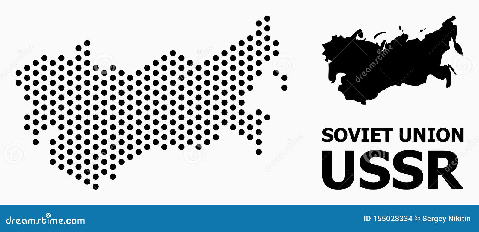 Dotted Pattern Map of USSR stock vector. Illustration of regular ...