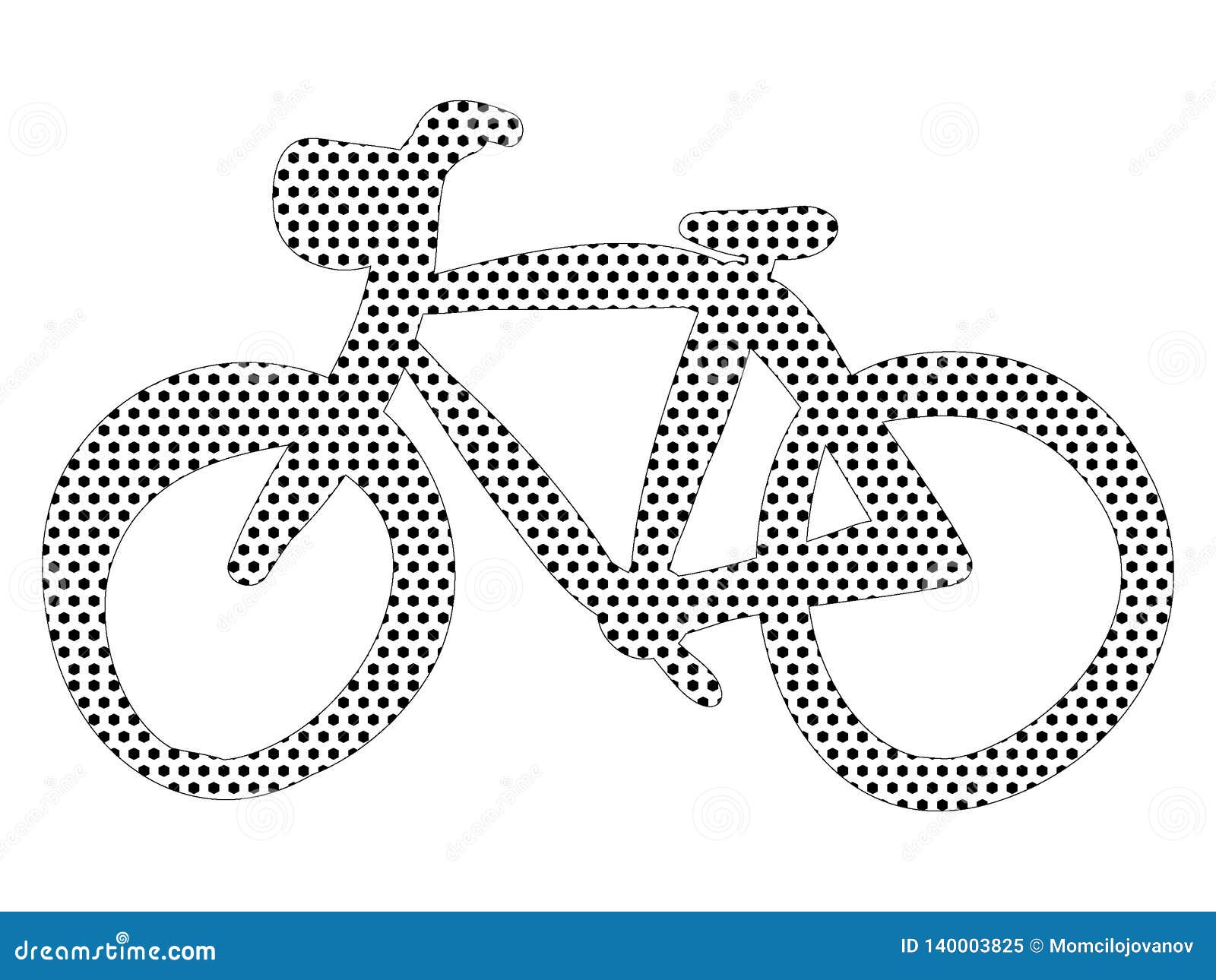 Dotted Pattern Picture of a Bicycle Stock Vector - Illustration of ...
