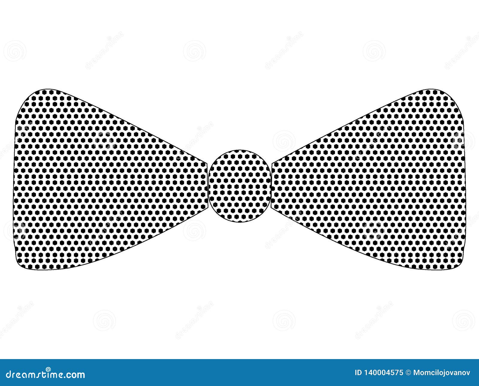 Dotted Pattern Picture of a Bow Tie Stock Vector - Illustration of ...