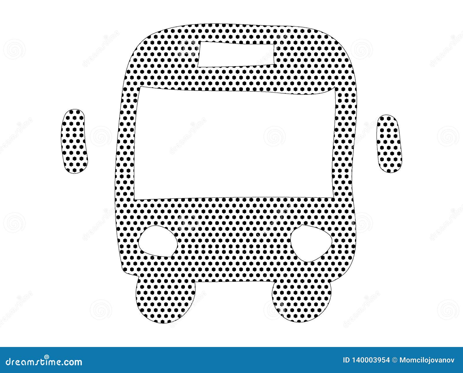 Dotted Pattern Picture of a Bus Stock Vector - Illustration of vehicle ...