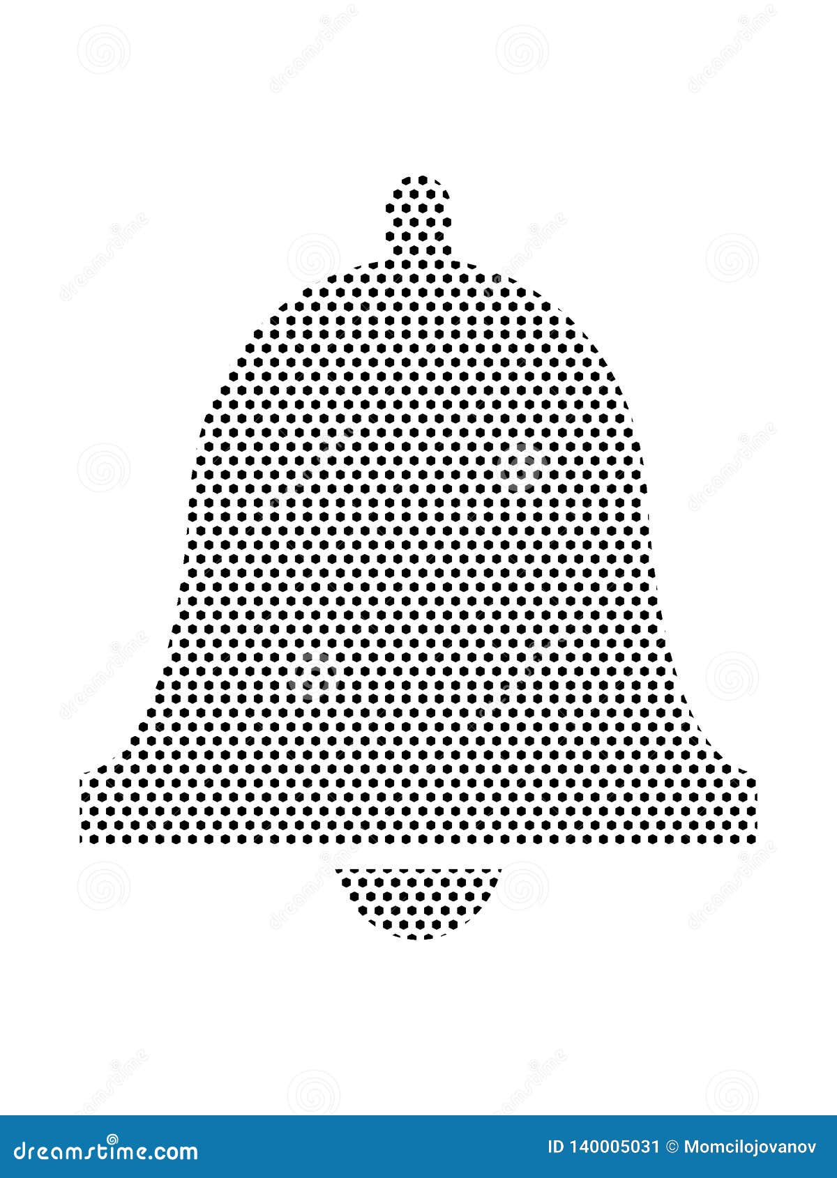 Dotted Pattern Picture of a Church Bell Stock Vector - Illustration of ...