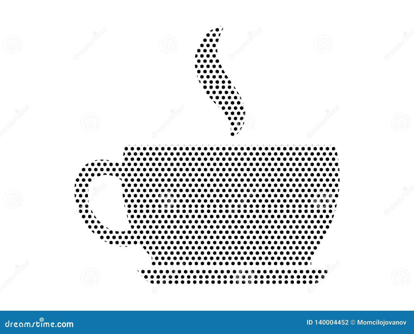 Dotted Pattern Picture of a Coffee Cup Stock Vector - Illustration of ...