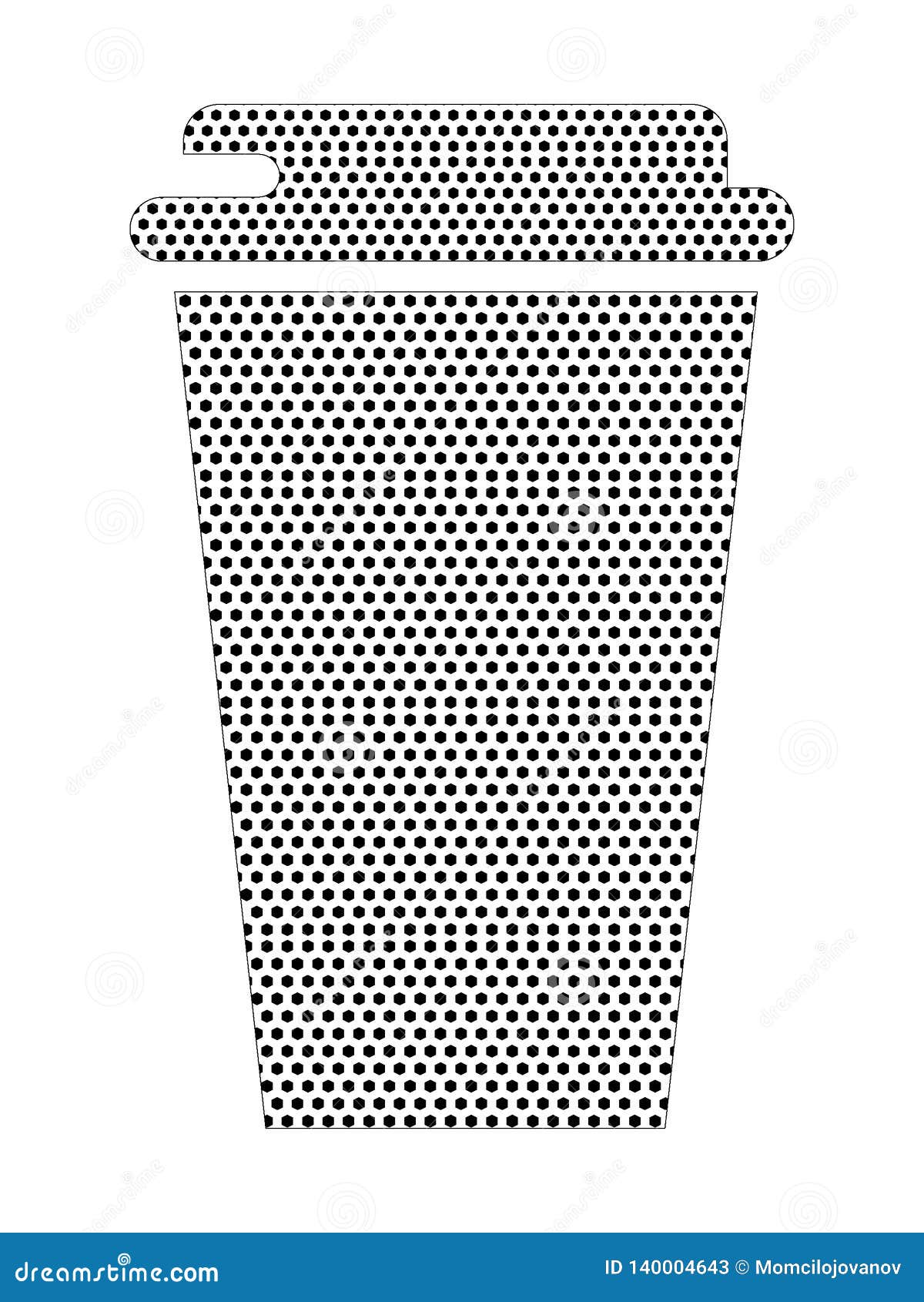 Dotted Pattern Picture of a Coffee Mug Stock Vector - Illustration of ...
