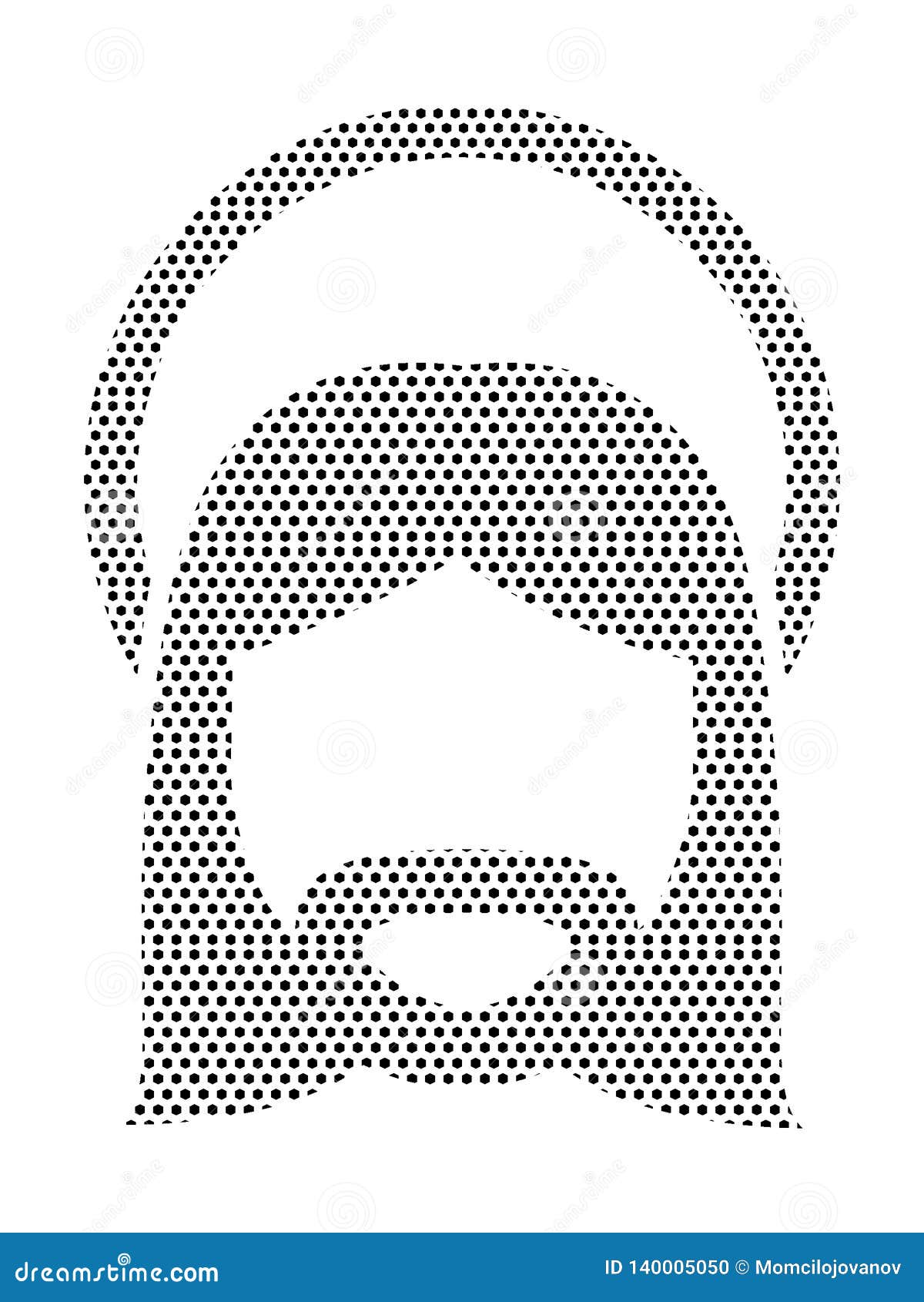 Dotted Pattern Picture of a Jesus Christ Stock Vector - Illustration of ...