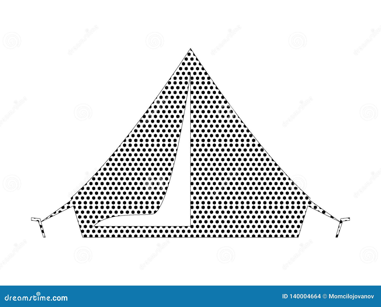 Dotted Pattern Picture of a Tent Stock Vector - Illustration of dotted ...