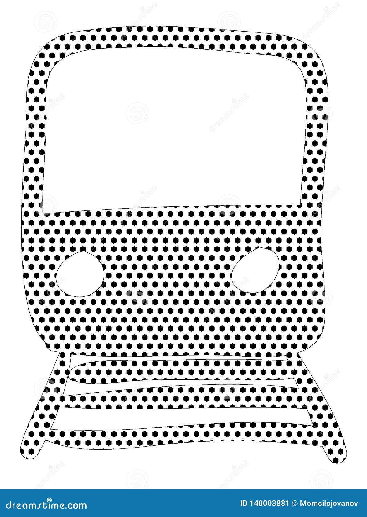Dotted Pattern Picture of a Train Stock Vector - Illustration of grey ...