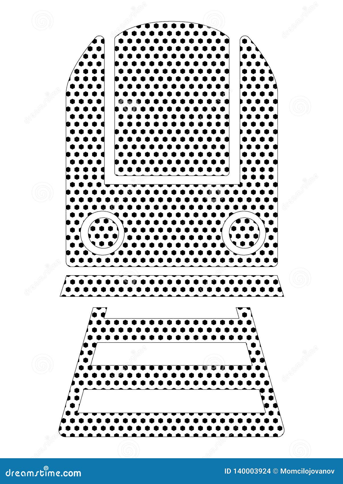 Dotted Pattern Picture of a Train Stock Vector - Illustration of train ...