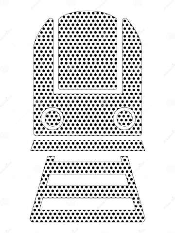 Dotted Pattern Picture of a Train Stock Vector - Illustration of train ...
