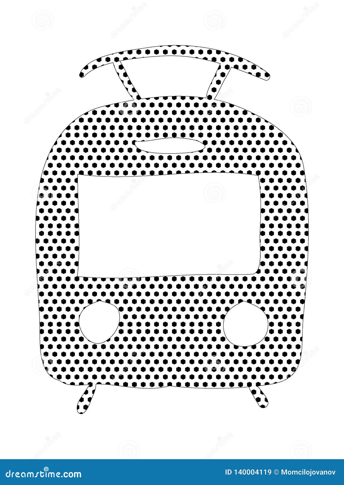 Dotted Pattern Picture of a Train Stock Vector - Illustration of ...