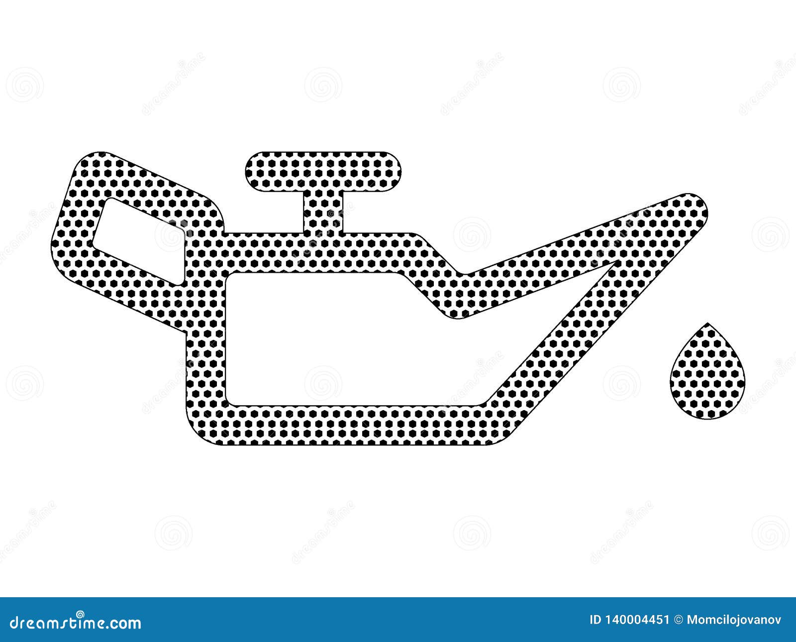 Dotted Pattern Picture of an Vehicle Oil Level Symbol Stock Vector ...