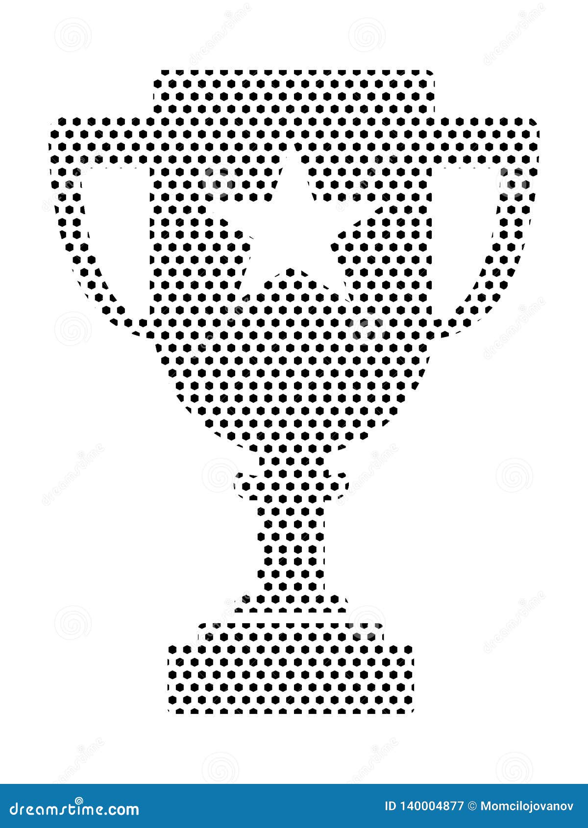 Dotted Pattern Picture of a Winners Cup Stock Vector - Illustration of ...