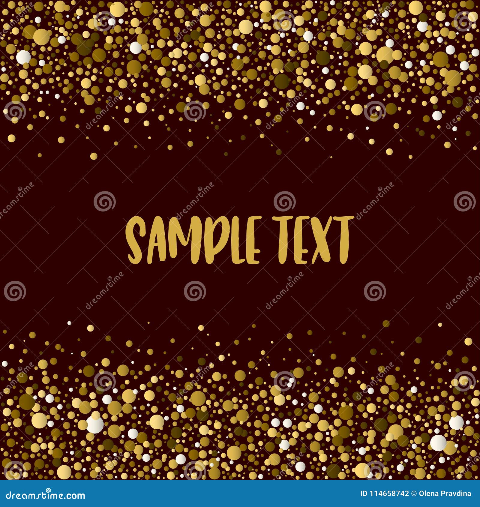 Dotted Pattern with Space for Text. Brown Dots of Various Size on the ...