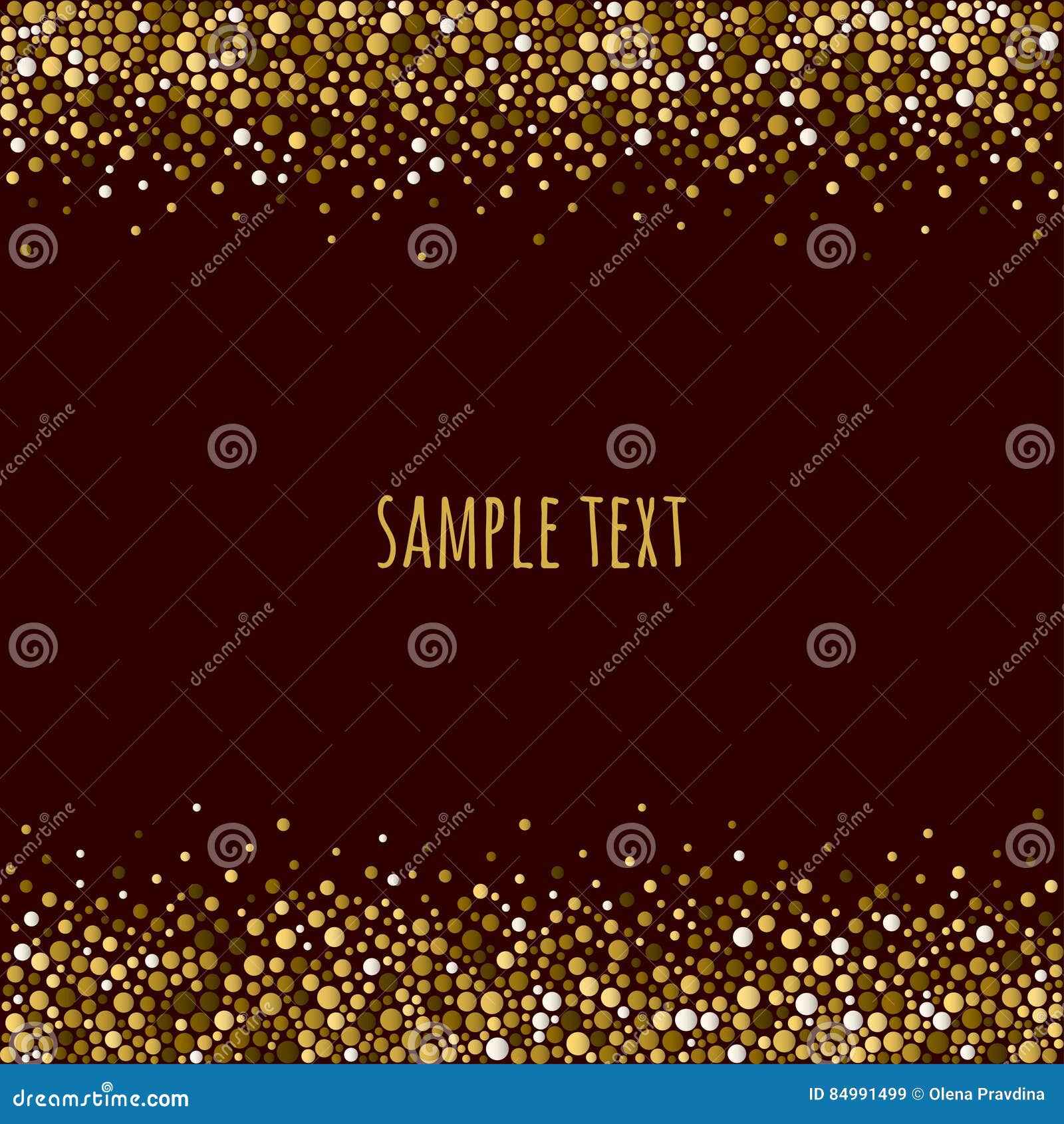 Dotted Pattern with Space for Text. Brown Dots of Various Size on the ...