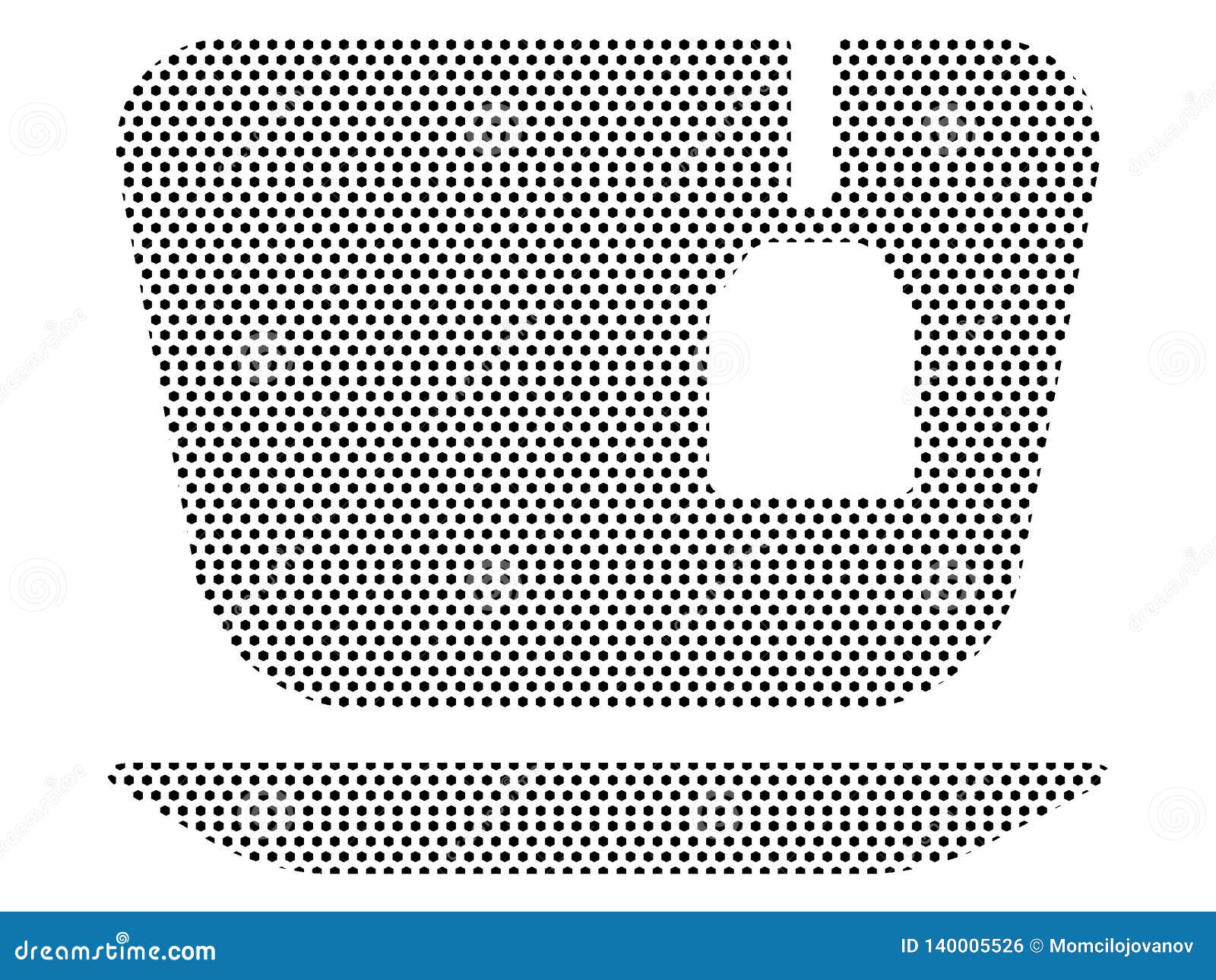 Dotted Pattern Traditional Japanese Symbol Picture of a Tea Cup Stock ...