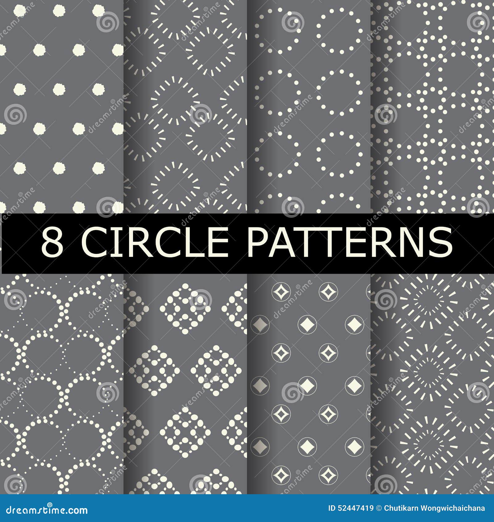 Dotted patterns set stock vector. Illustration of black - 52447419