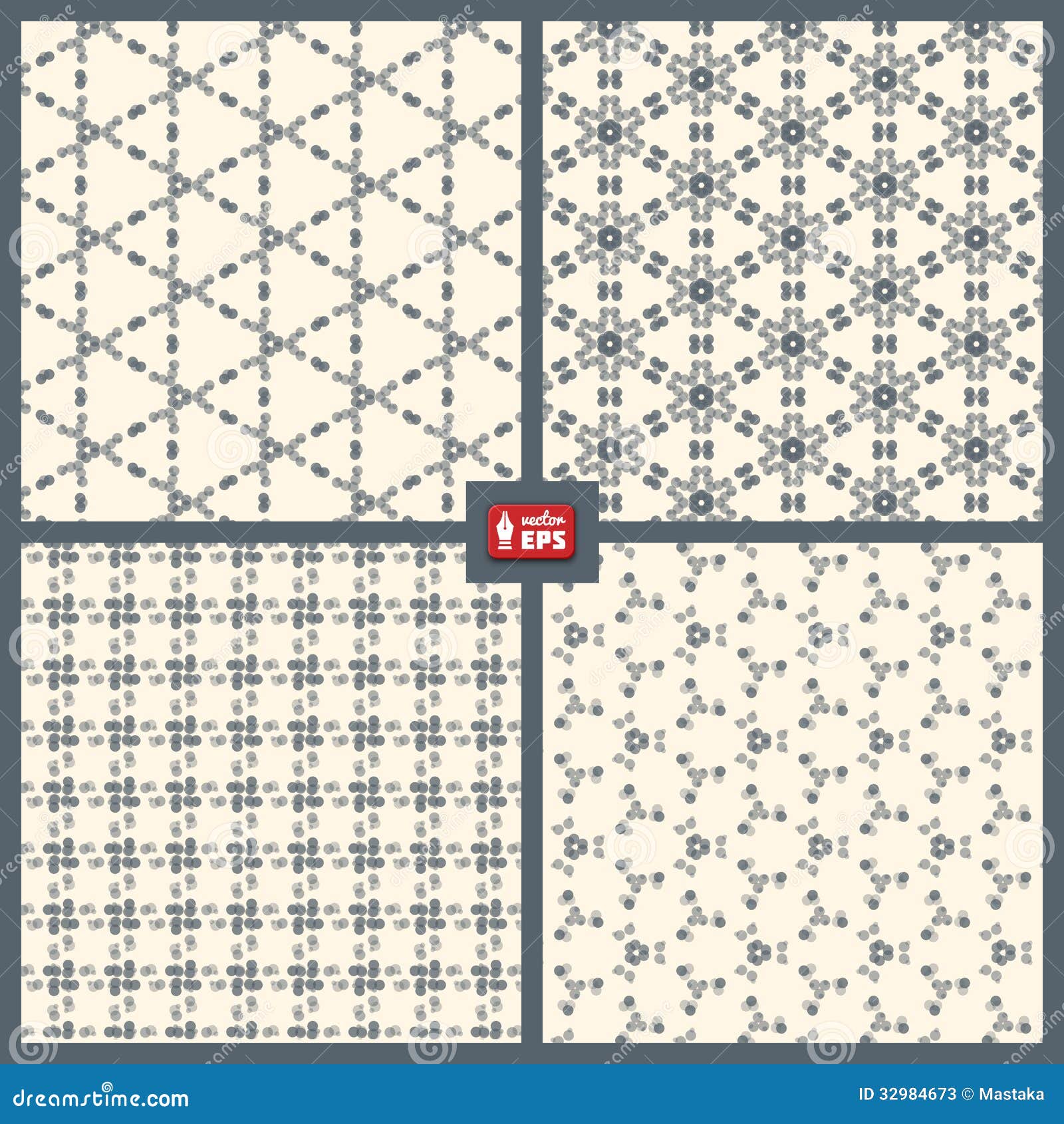 Dotted Patterns Set. stock vector. Illustration of decor - 32984673