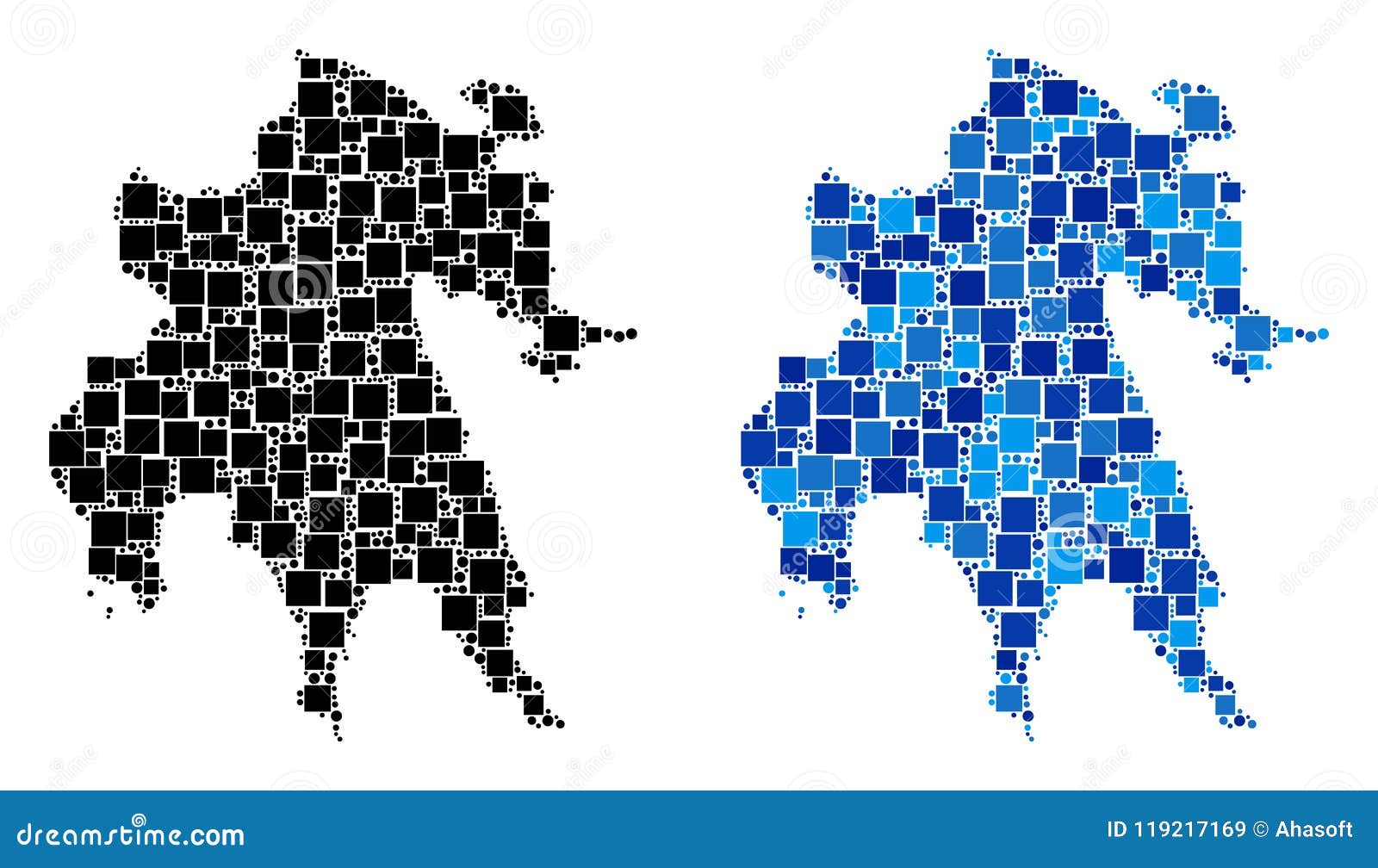 Dotted Peloponnese Peninsula Map Vector Illustration | CartoonDealer ...