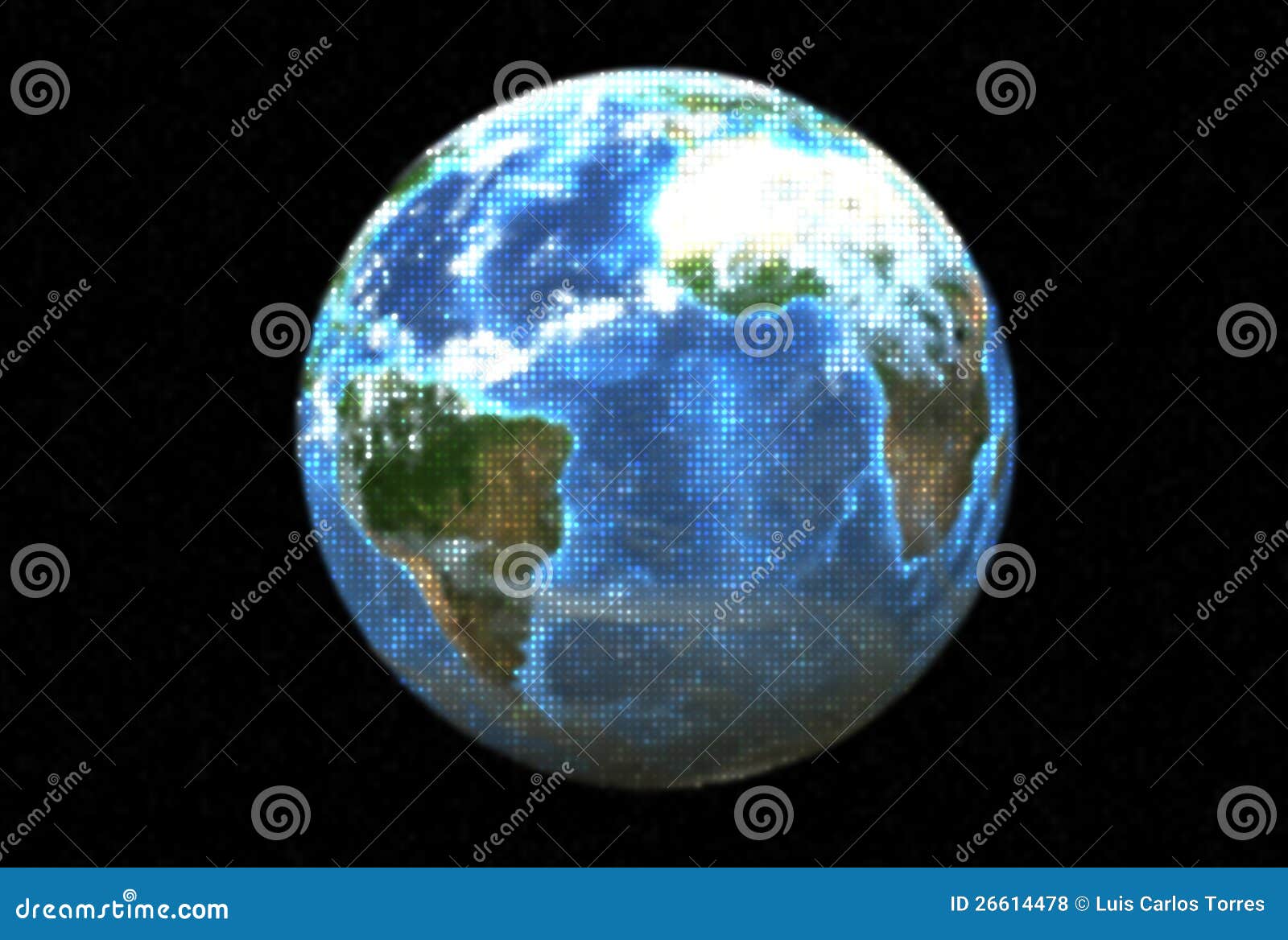 Dotted planet earth (3D) stock photo. Image of geography - 26614478
