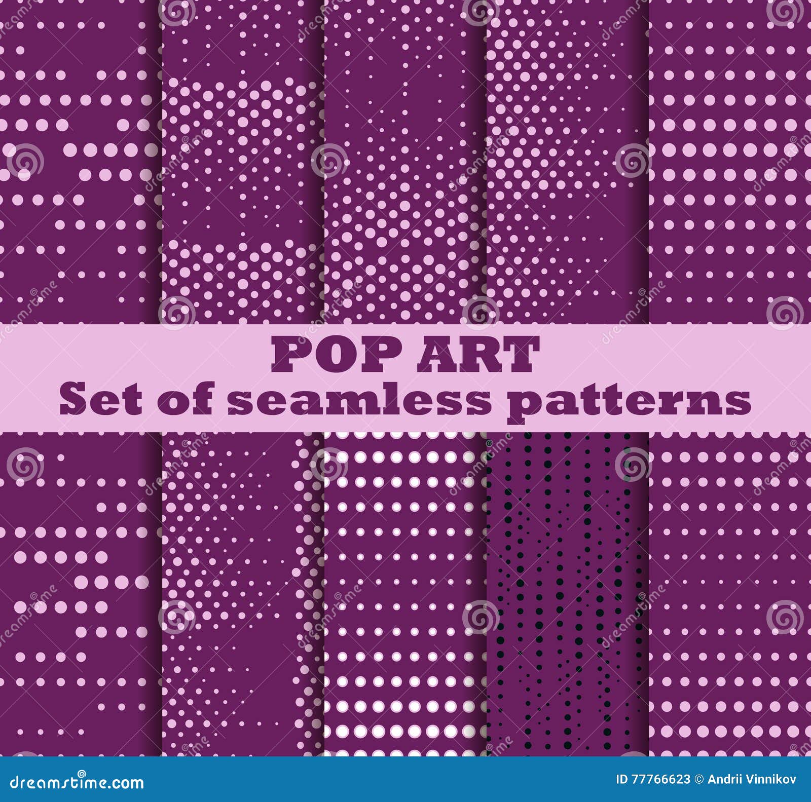 Dotted, Pop Art Seamless Pattern Background. Pop Art Dotted Retro Style ...