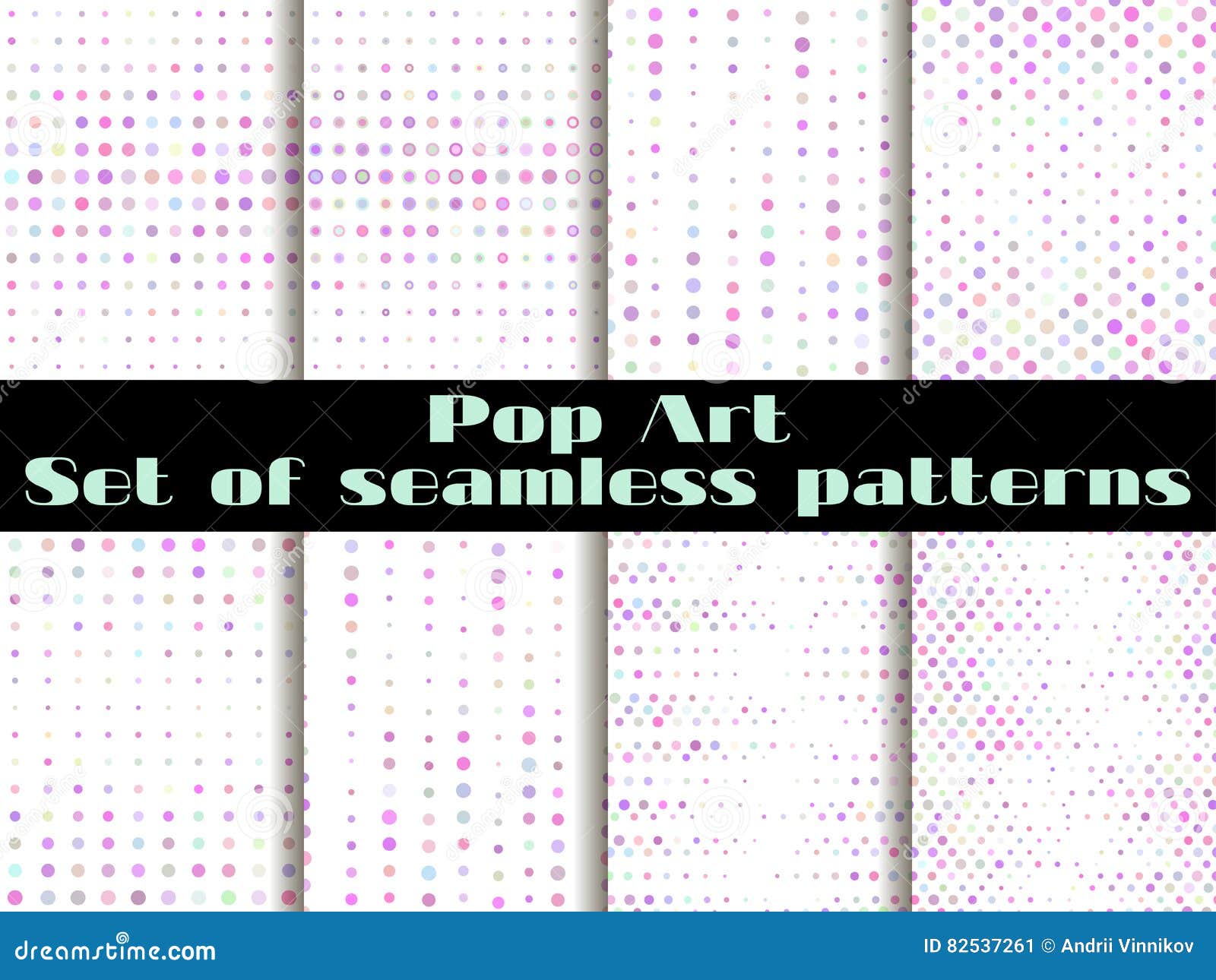 Dotted, Pop Art Seamless Pattern Background. the Style of the 1960s ...