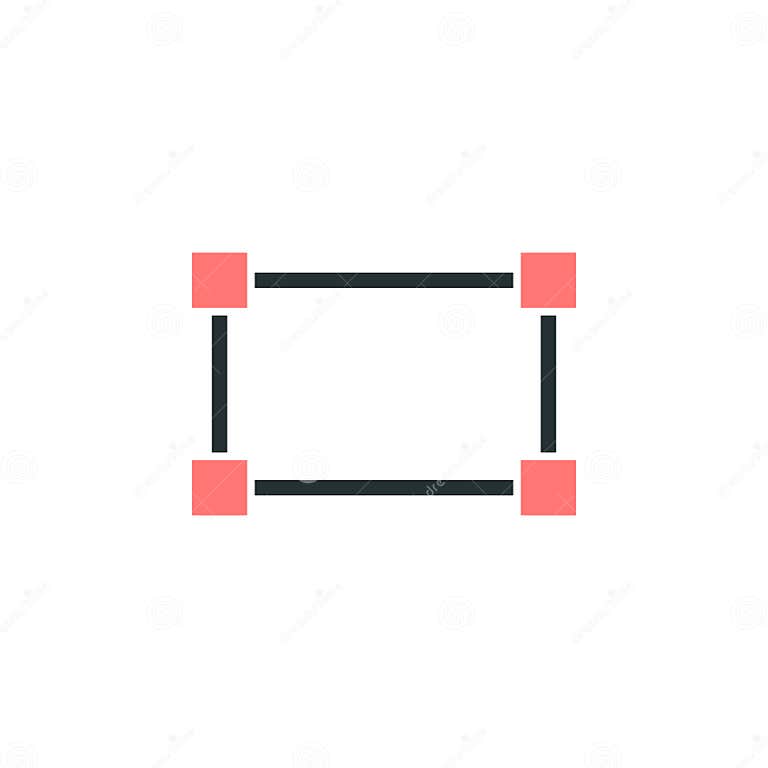 Dotted Rectangle Icon. Element of Web Icon with One Color for Mobile ...