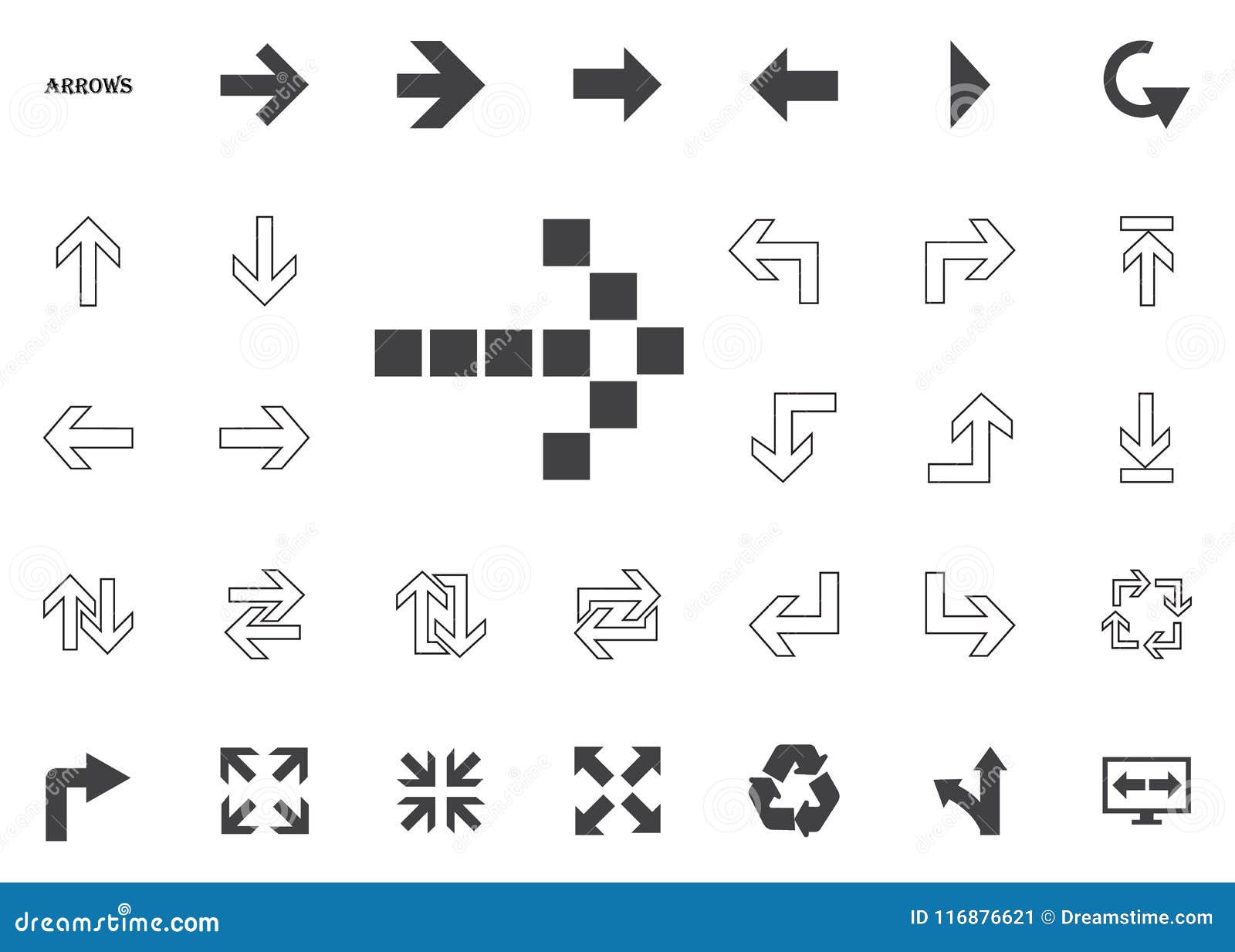 Dotted Right Arrow Icon. Arrow Illustration Icons Set. Stock ...