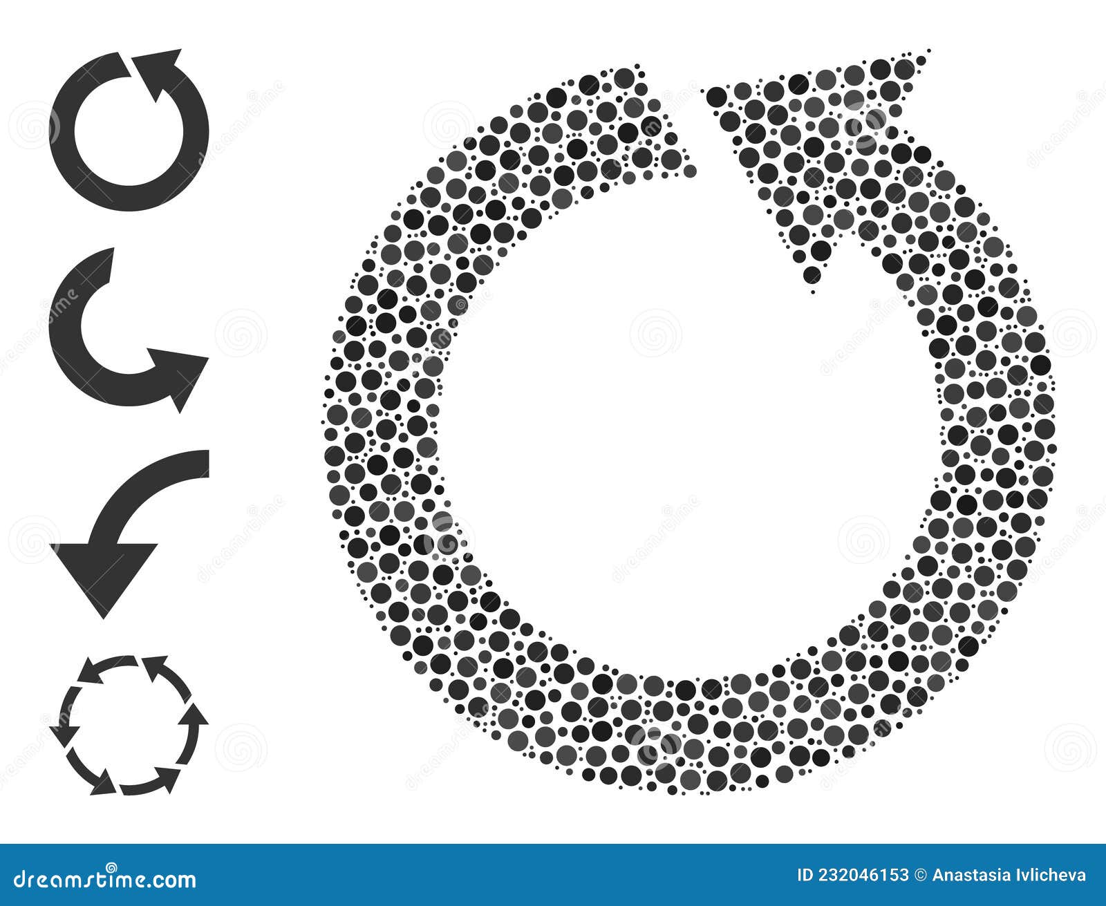 Dotted Rotate Ccw Composition of Circles with Bonus Icons Stock Vector ... Dotted Rotate Ccw Composition of Circles with Bonus Icons Stock Vector ...