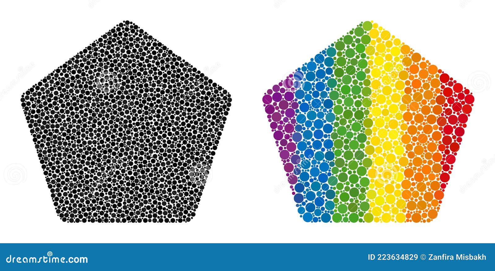 Rounded Pentagon Shape Symbol, Black And White Vector Silhouette ...