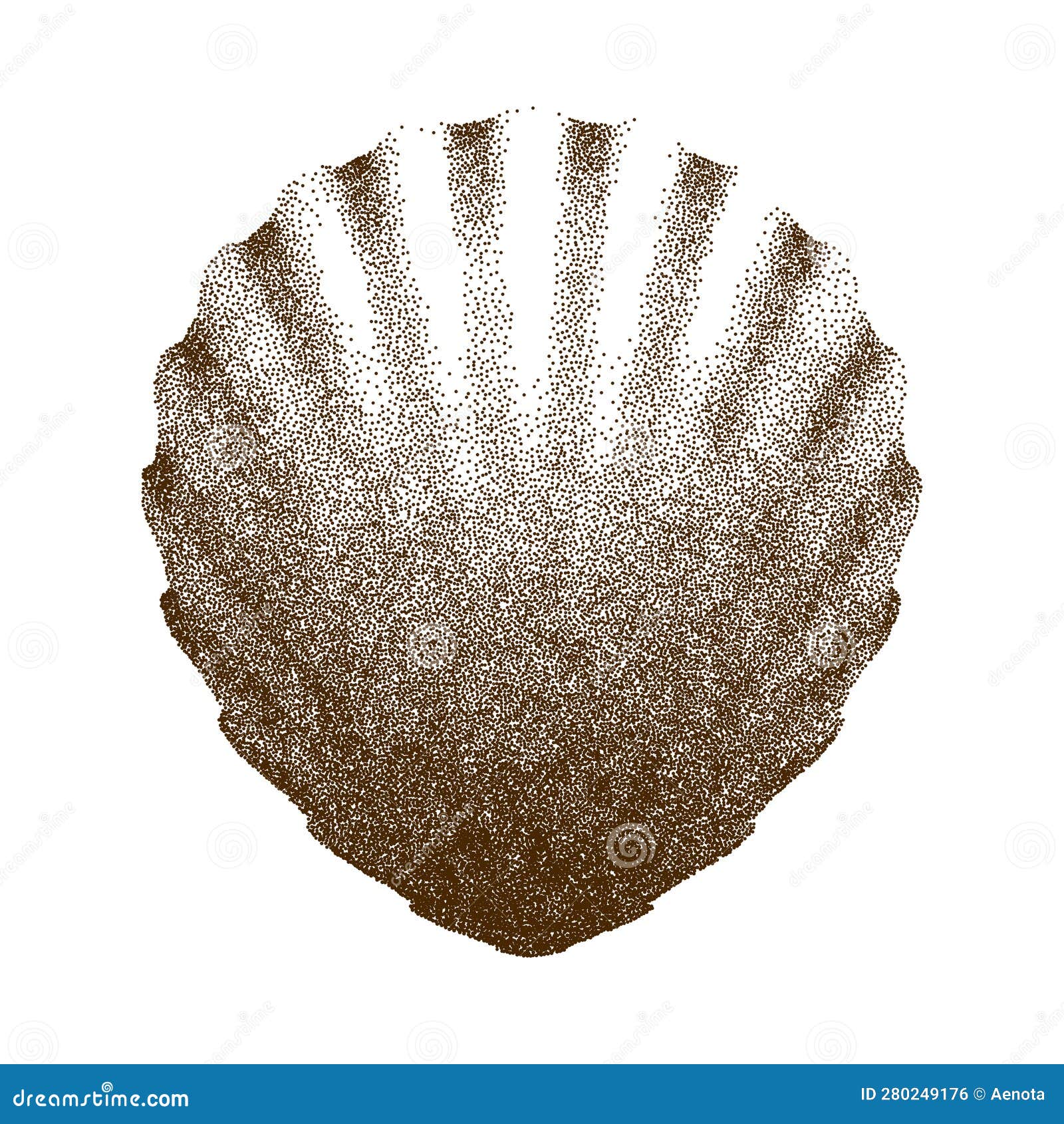 Dotted Scallop Shell stock vector. Illustration of animal - 280249176