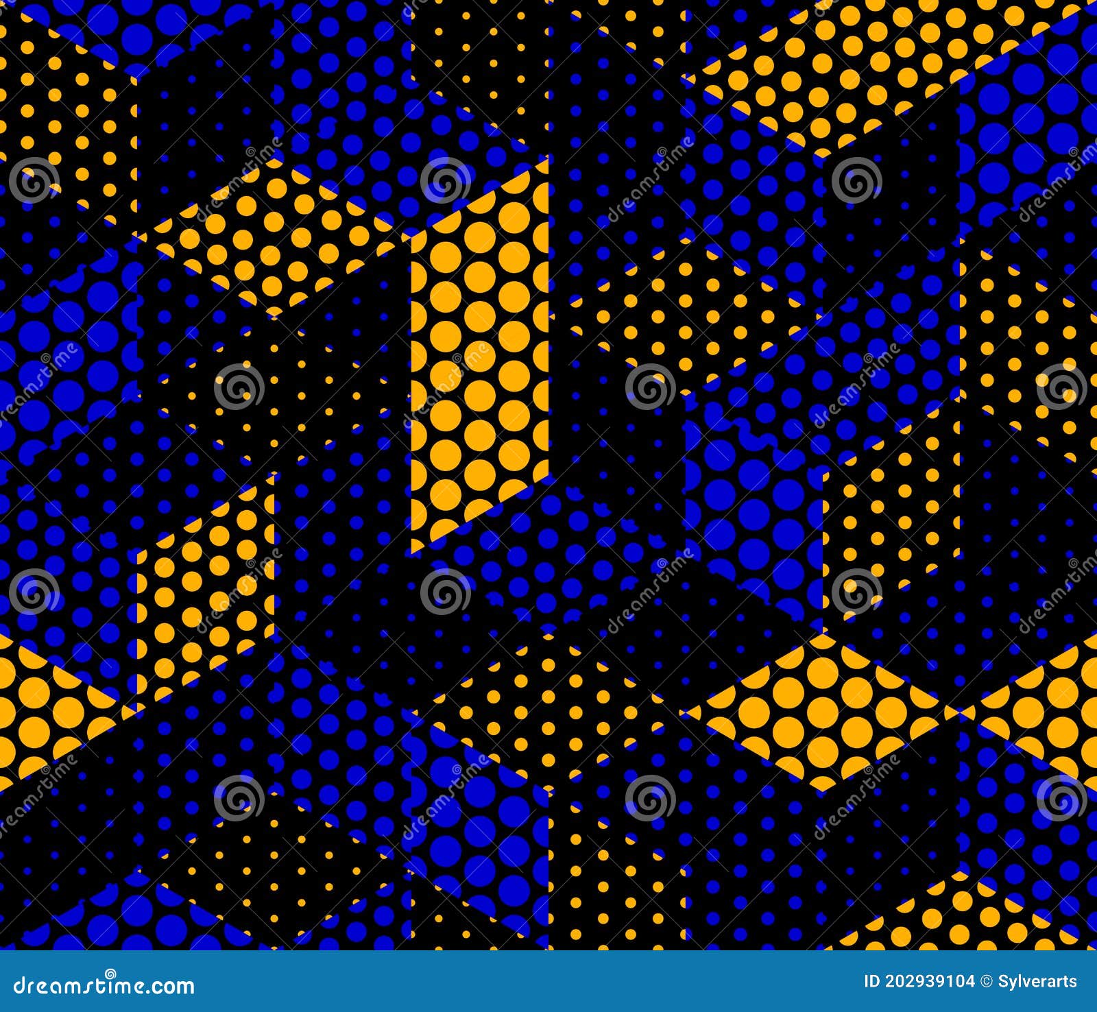 Dotted Seamless Isometric Geometric Pattern, Dots 3D Cubes Vector Tiling Background ...