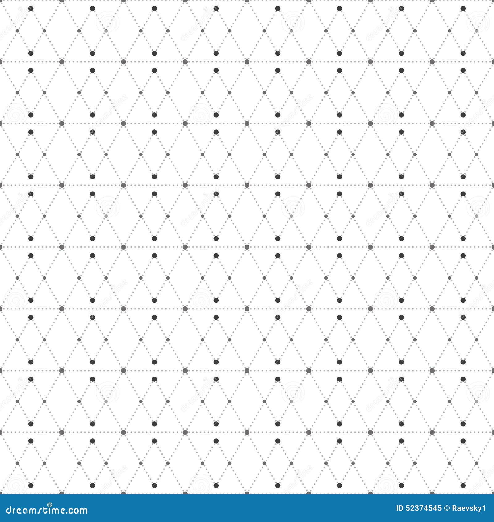 Dotted Seamless Pattern with Rhombus and Nodes Stock Vector ...