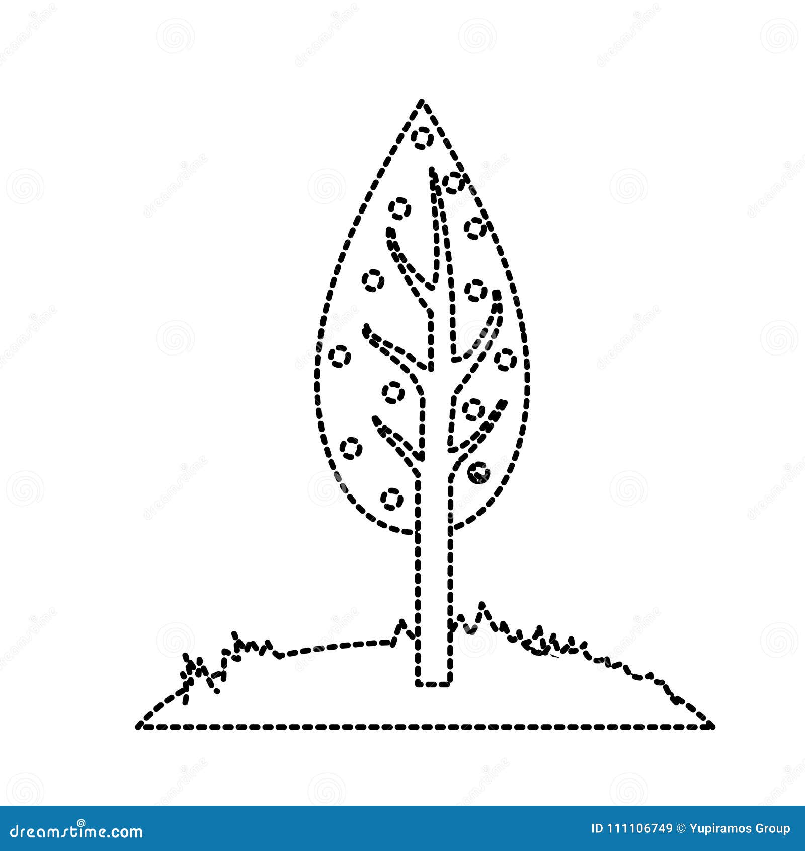 Dotted Shape Natual and Ecological Tree with Branches Plant Stock ...