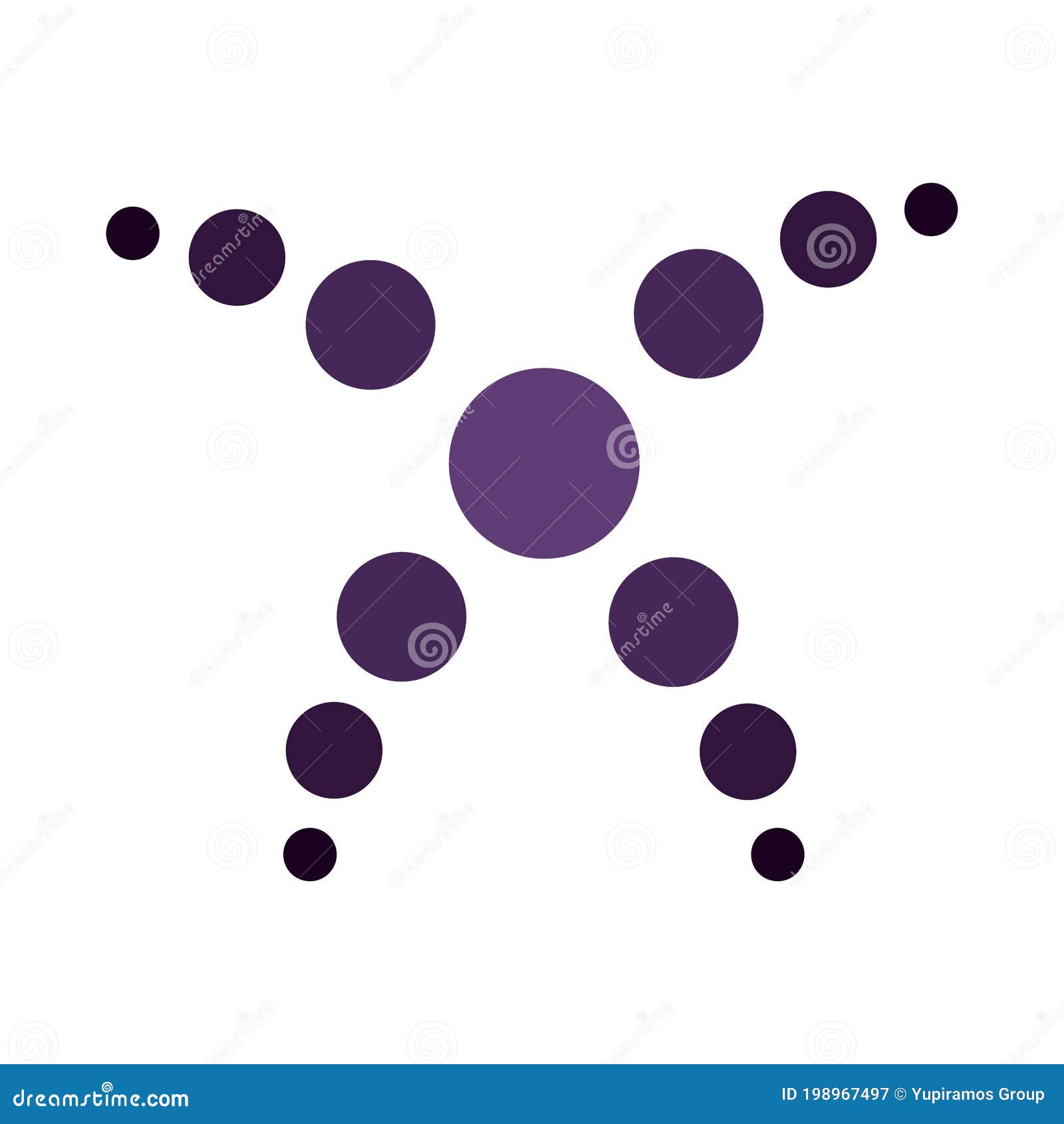 Dotted Shapes Creative Abstract Isolated White Background Stock Vector ...