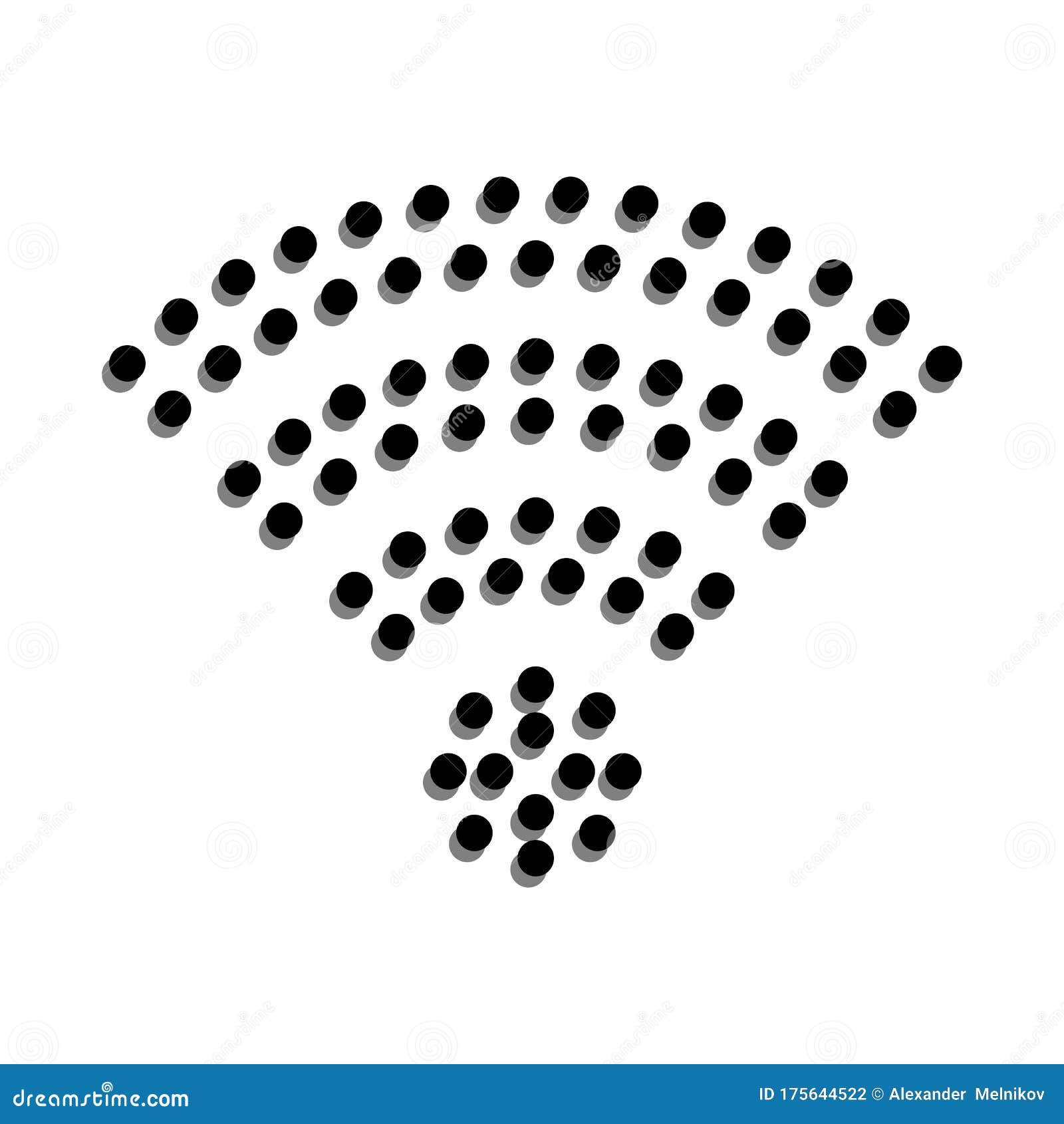 Dotted Sign Shape Wifi Icon. Vector Illustration Eps 10 Stock ...