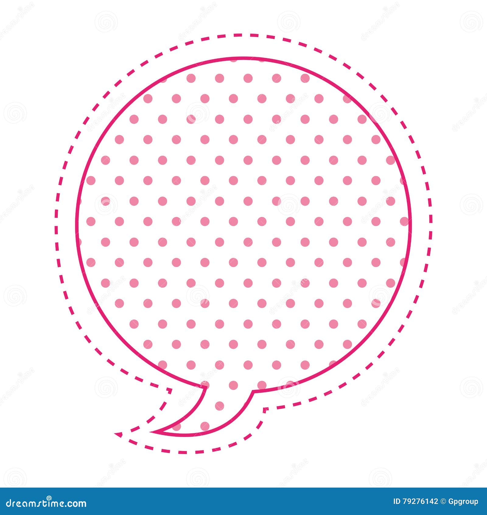 Dotted Silhouette Oval Callout for Dialogue Stock Vector - Illustration ...