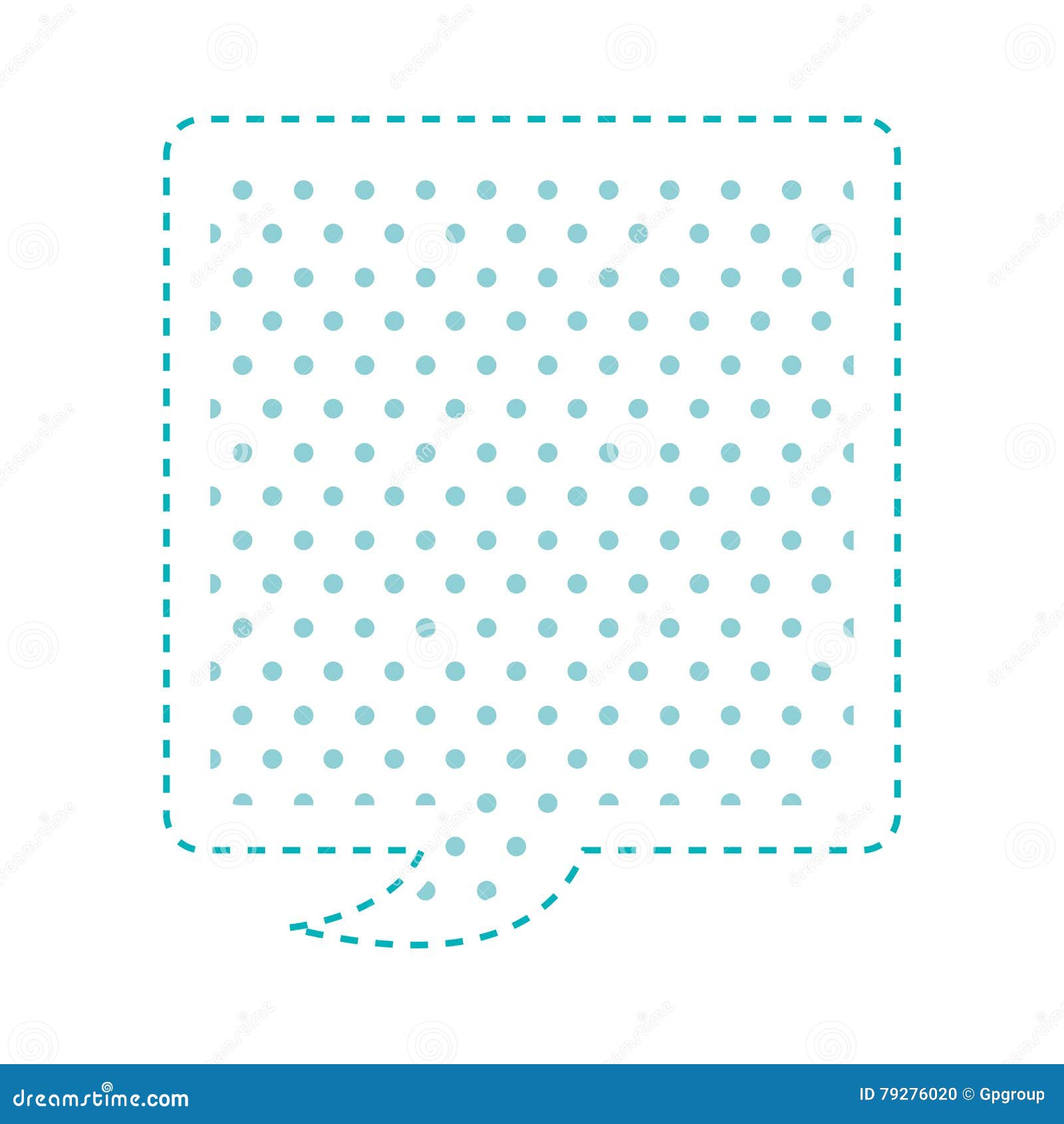 Dotted Silhouette Rectangle Callout for Dialogue Stock Vector ...
