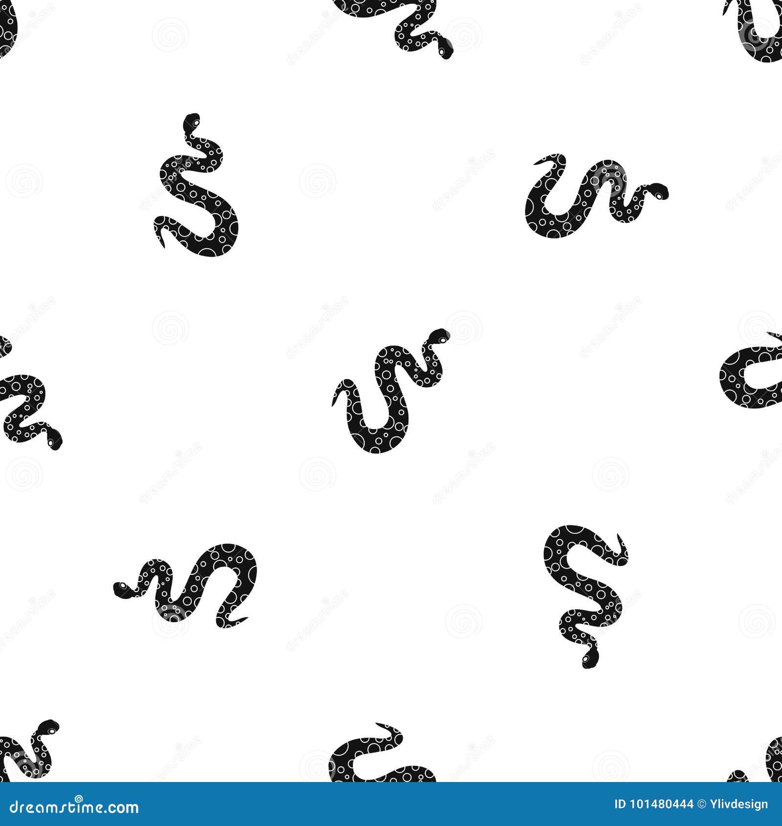 Dotted Snake Pattern Seamless Black Stock Vector - Illustration of ...