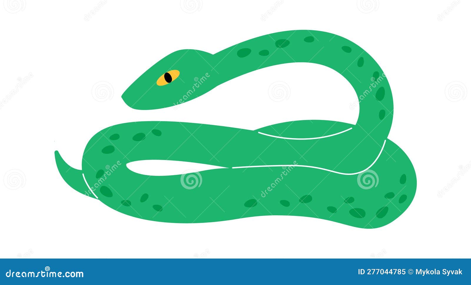 Dotted Snake Reptile stock vector. Illustration of nature - 277044785