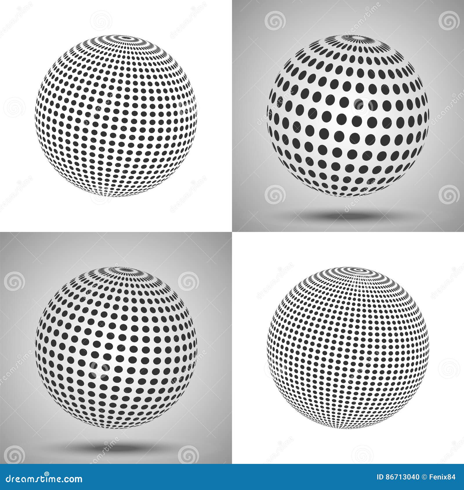 Dotted Sphere. Abstract 3D Background Stock Vector - Illustration of ...
