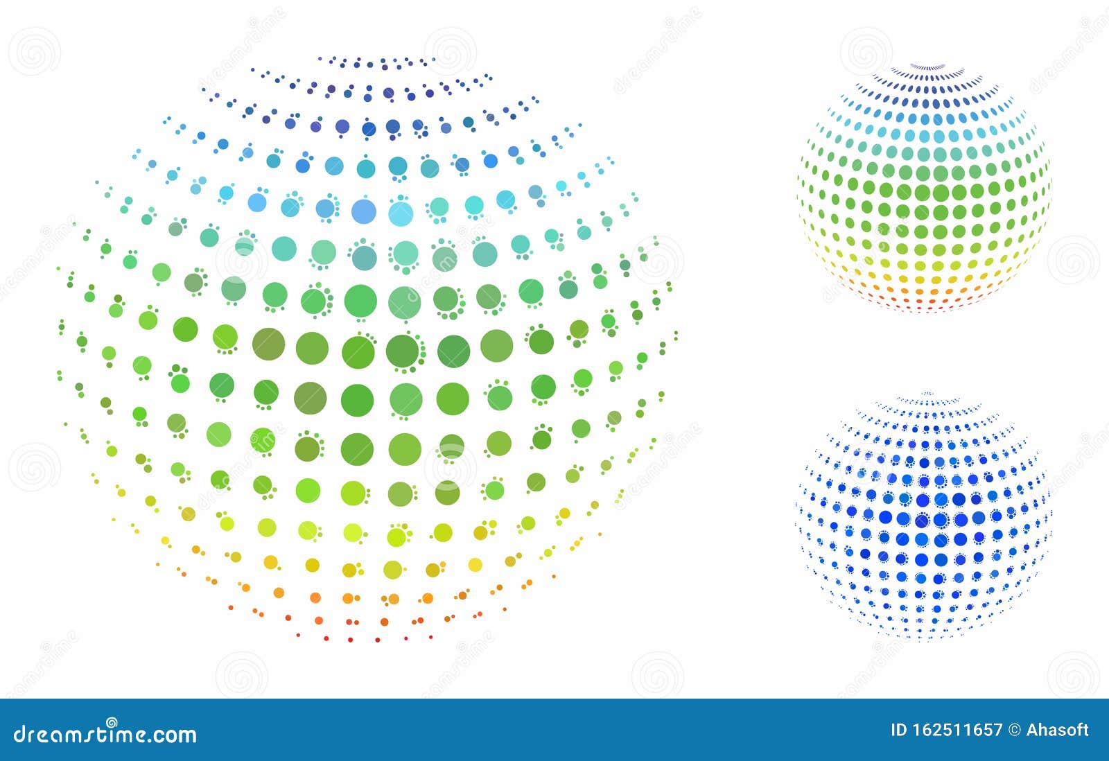Dotted Sphere Surface Abstraction Composition Icon of Circles Stock ...