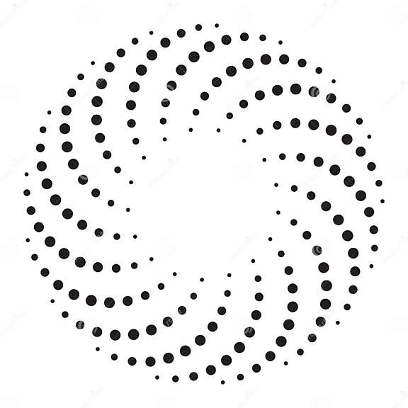 Dotted Spiral Vortex Design Element. Stock Vector - Illustration of ...