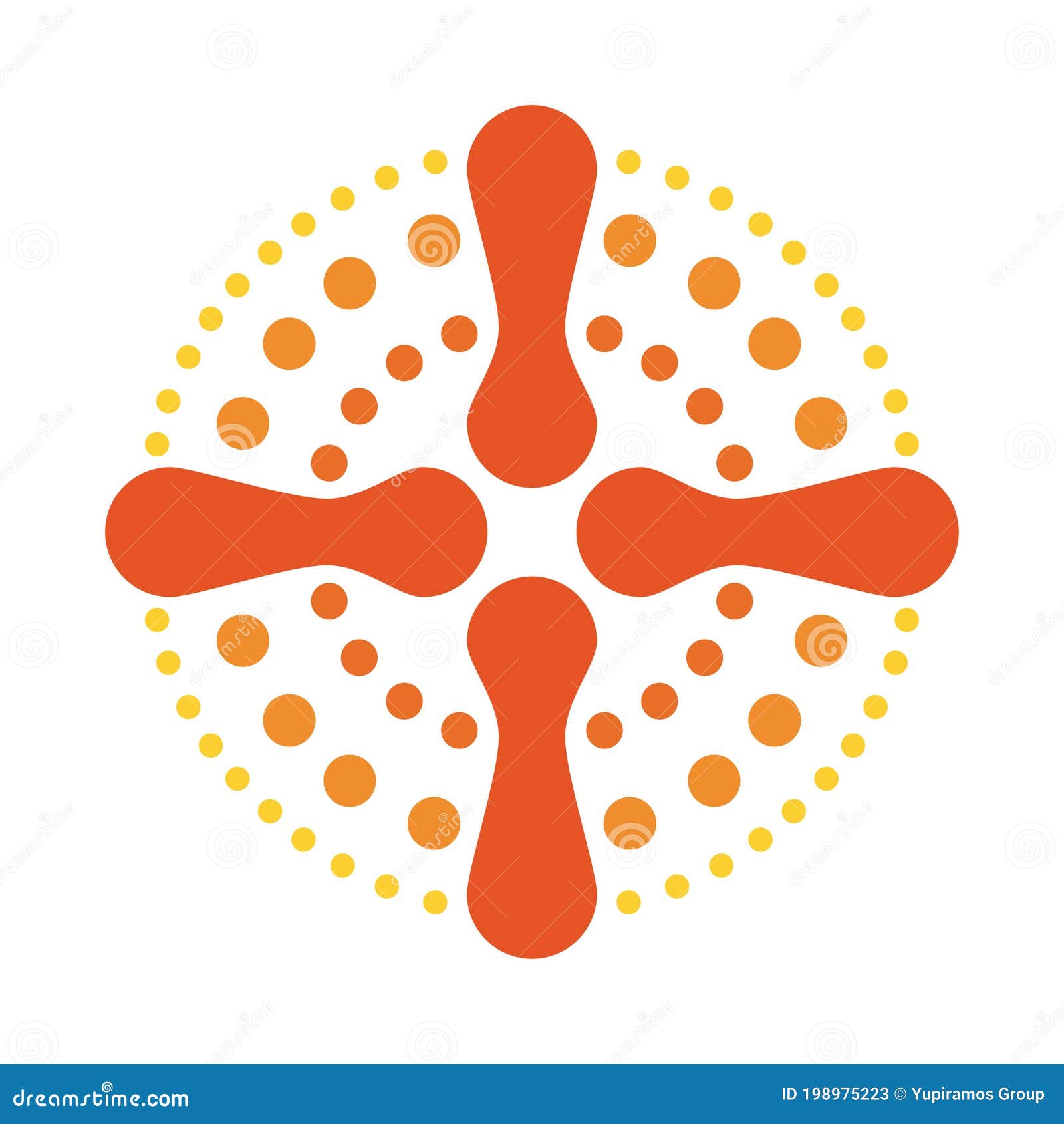 Dotted and Spots Round Figure Abstract Isolated White Background Stock ...