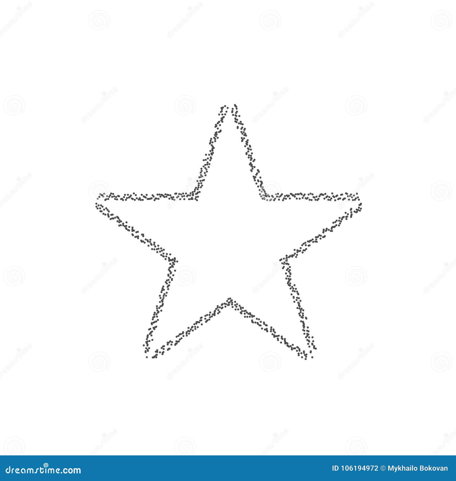 Dotted star shape stock vector. Illustration of label - 106194972