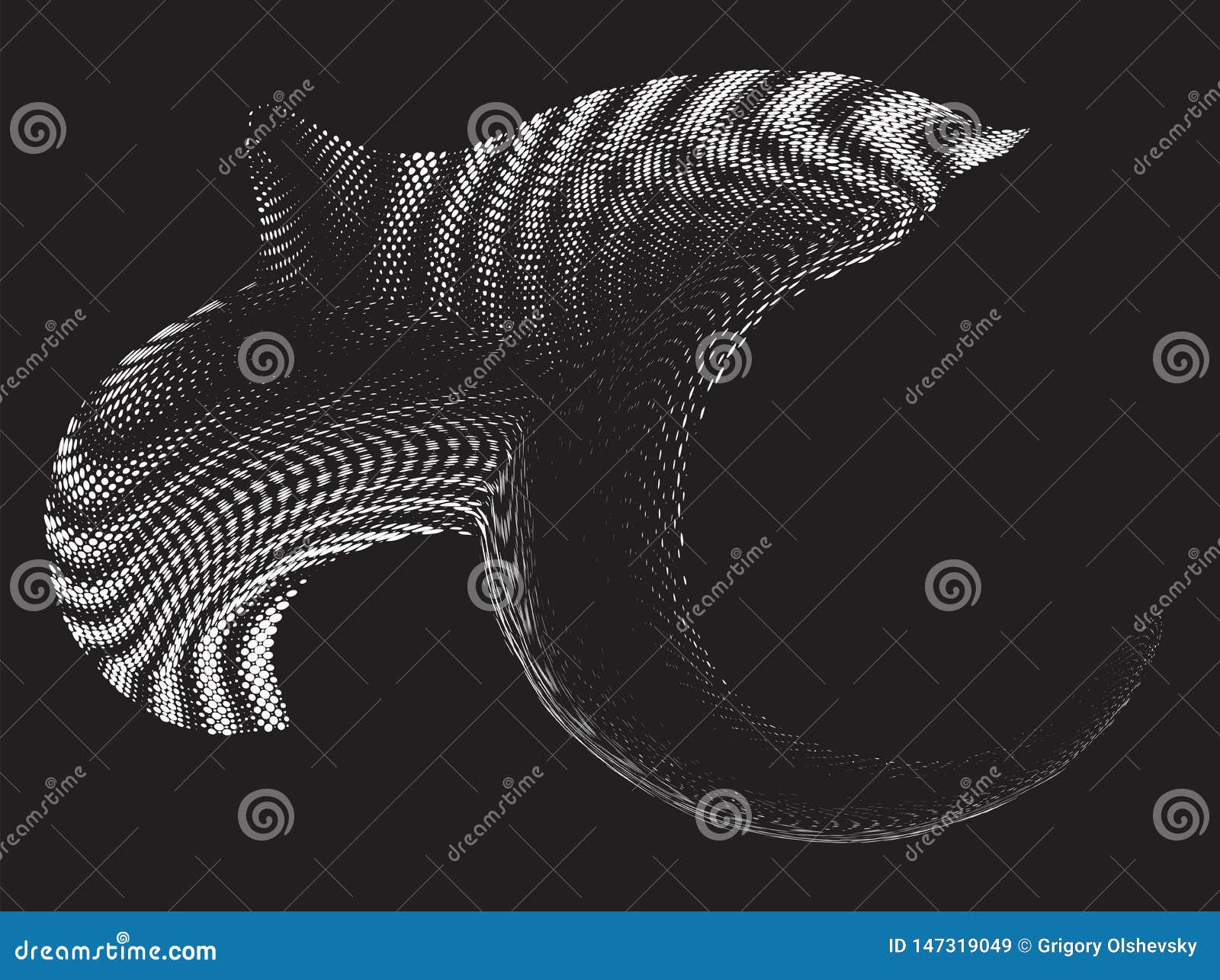 Dotted Stingray Image. Abstract Background Stock Vector - Illustration ...