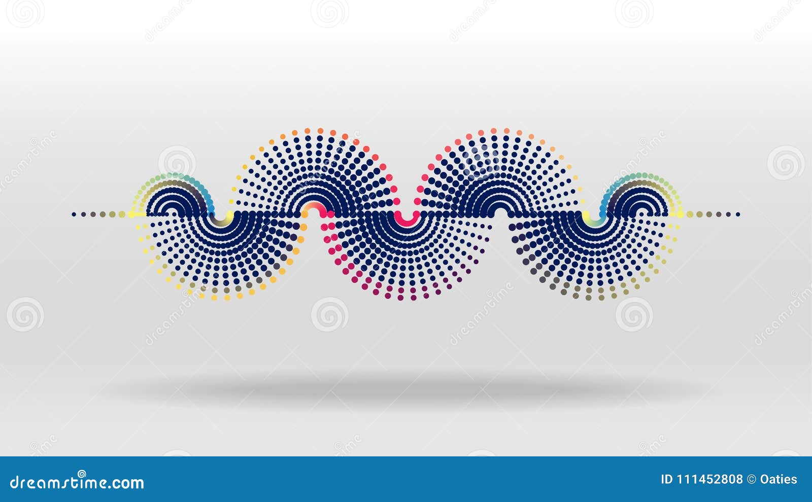 Dot Sound Wave Vector Background Stock Vector - Illustration of line ...