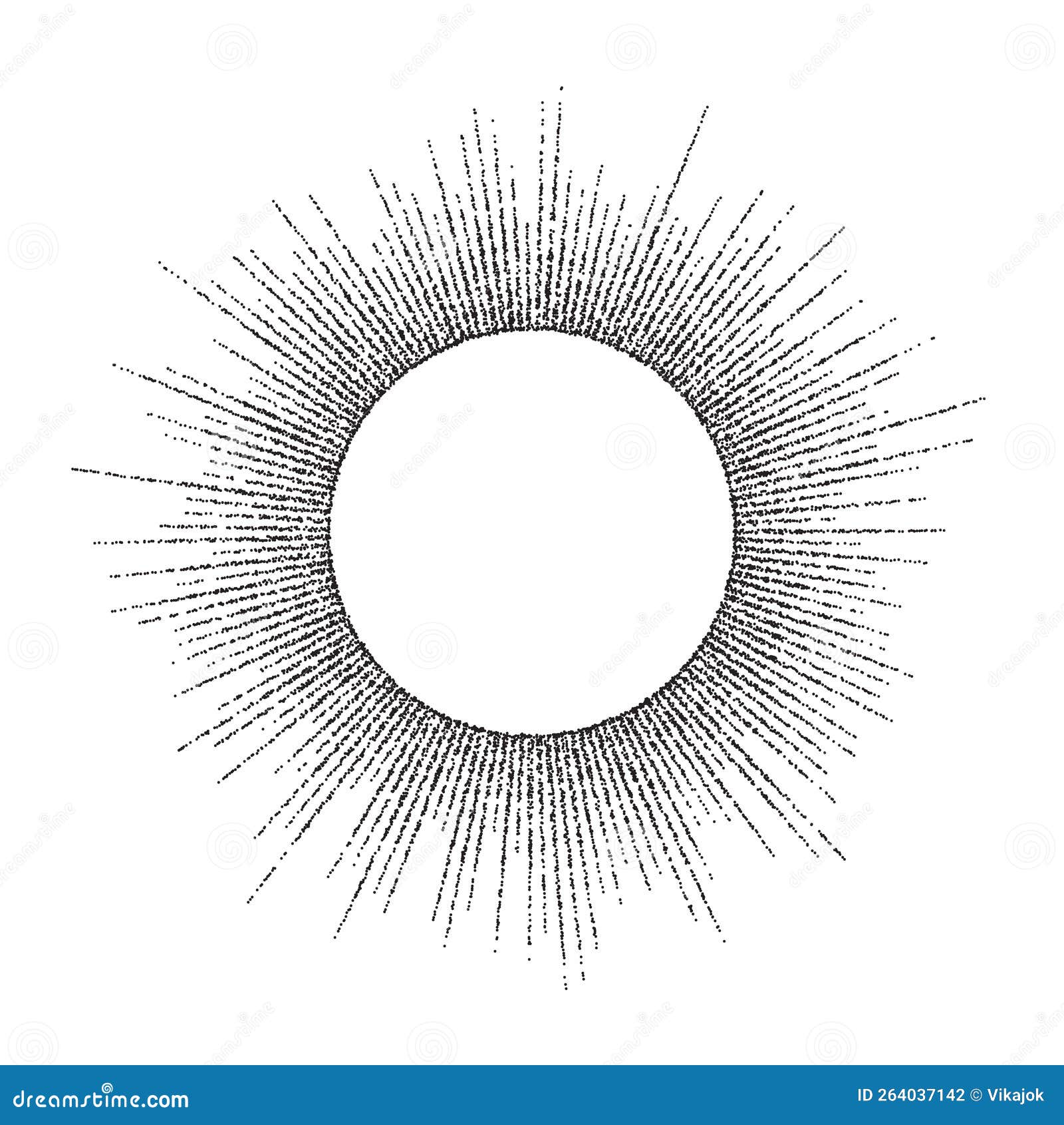Sunbeam, Round Ray Symbol Collection. Sunrise Light Pictogram. Radial ...