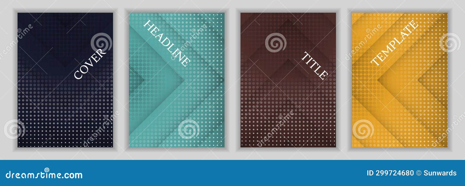 Dotted Texture and Arrow Direction Pattern Corporate Cover Page Layout ...